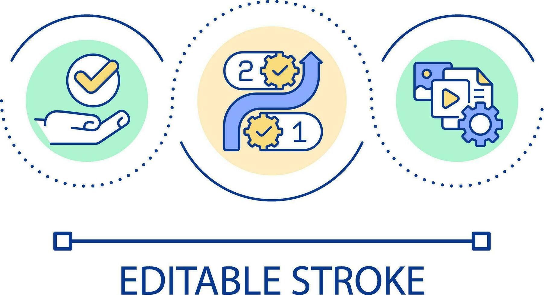 Online business strategy steps loop concept icon. Digital marketing ...