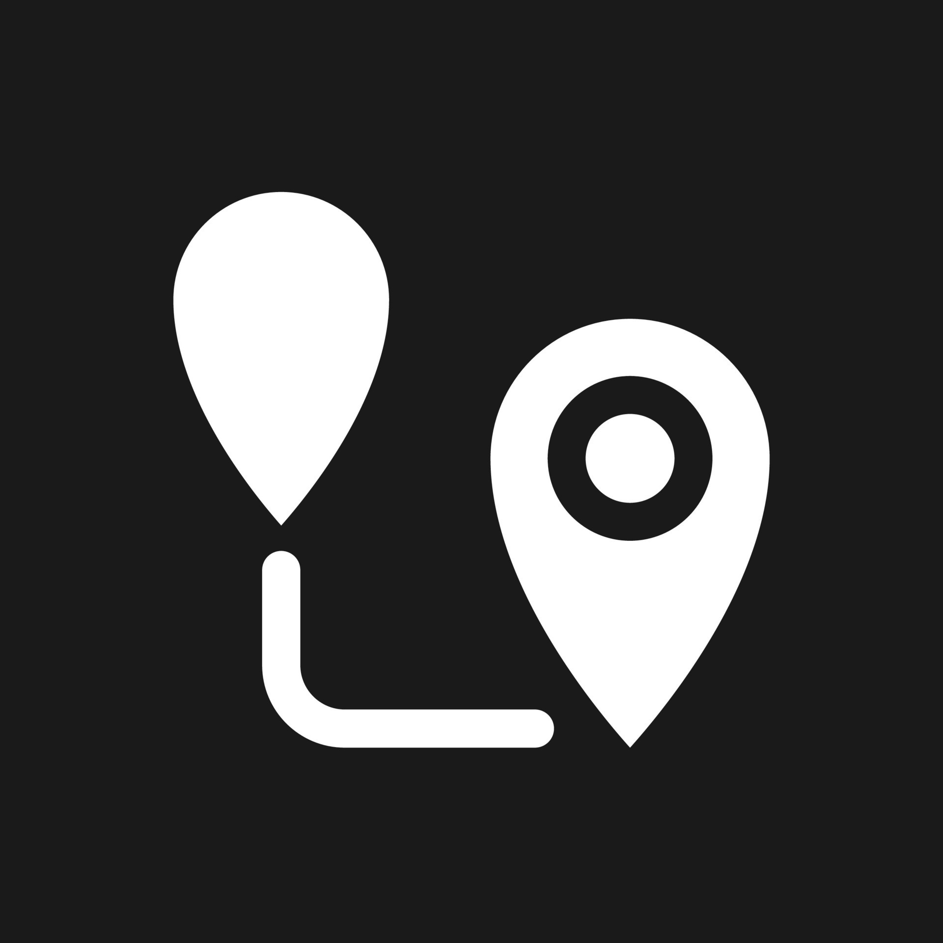 Planning Route Dark Mode Glyph Ui Icon Gps Navigation Distance User