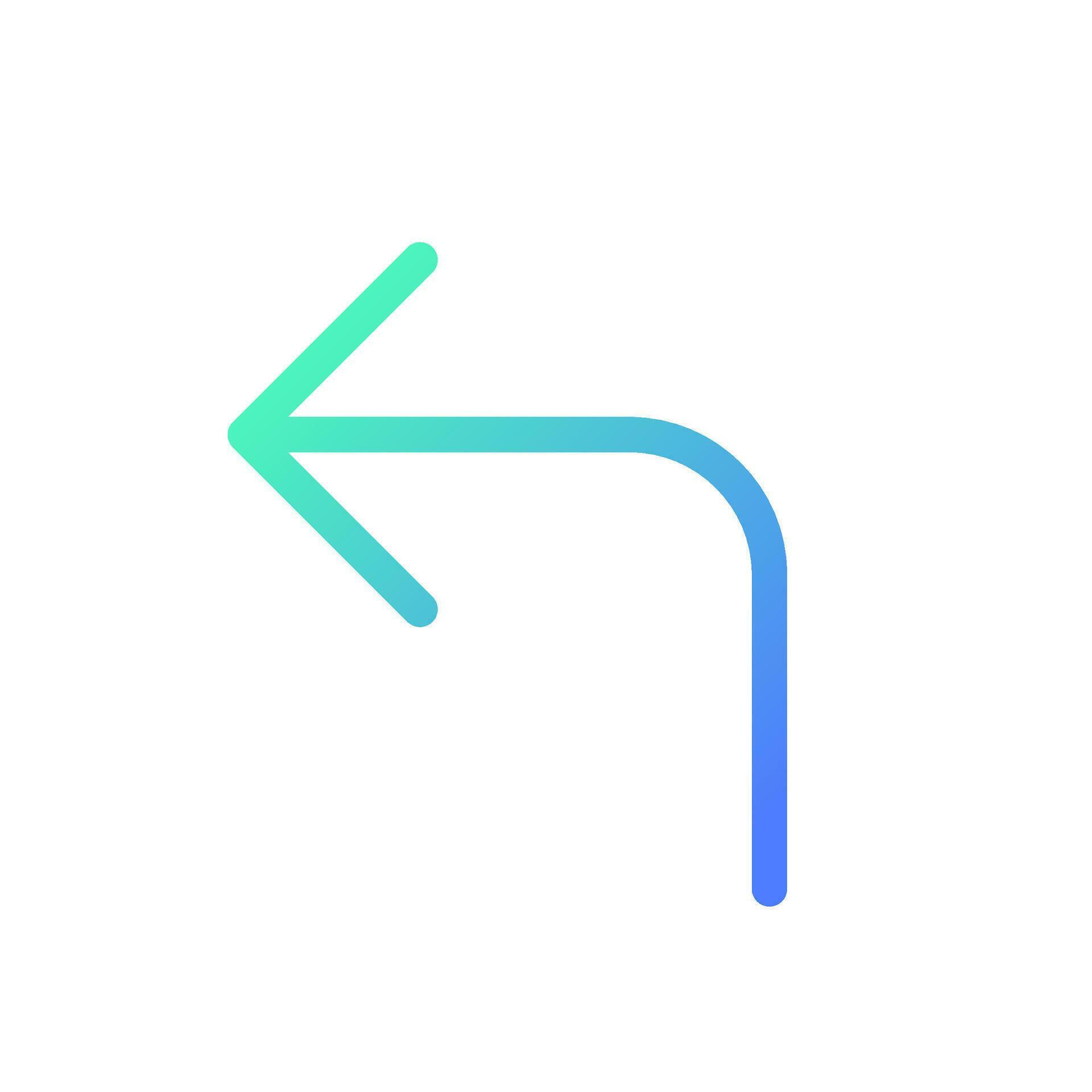 Left turn arrow pixel perfect gradient linear ui icon. Reaching destination. Road sign. Driving ...