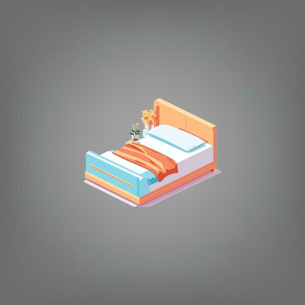 Bed vector isometric view. 24846693 Vector Art at Vecteezy Bed vector isometric view. 24846693 Vector Art at Vecteezy