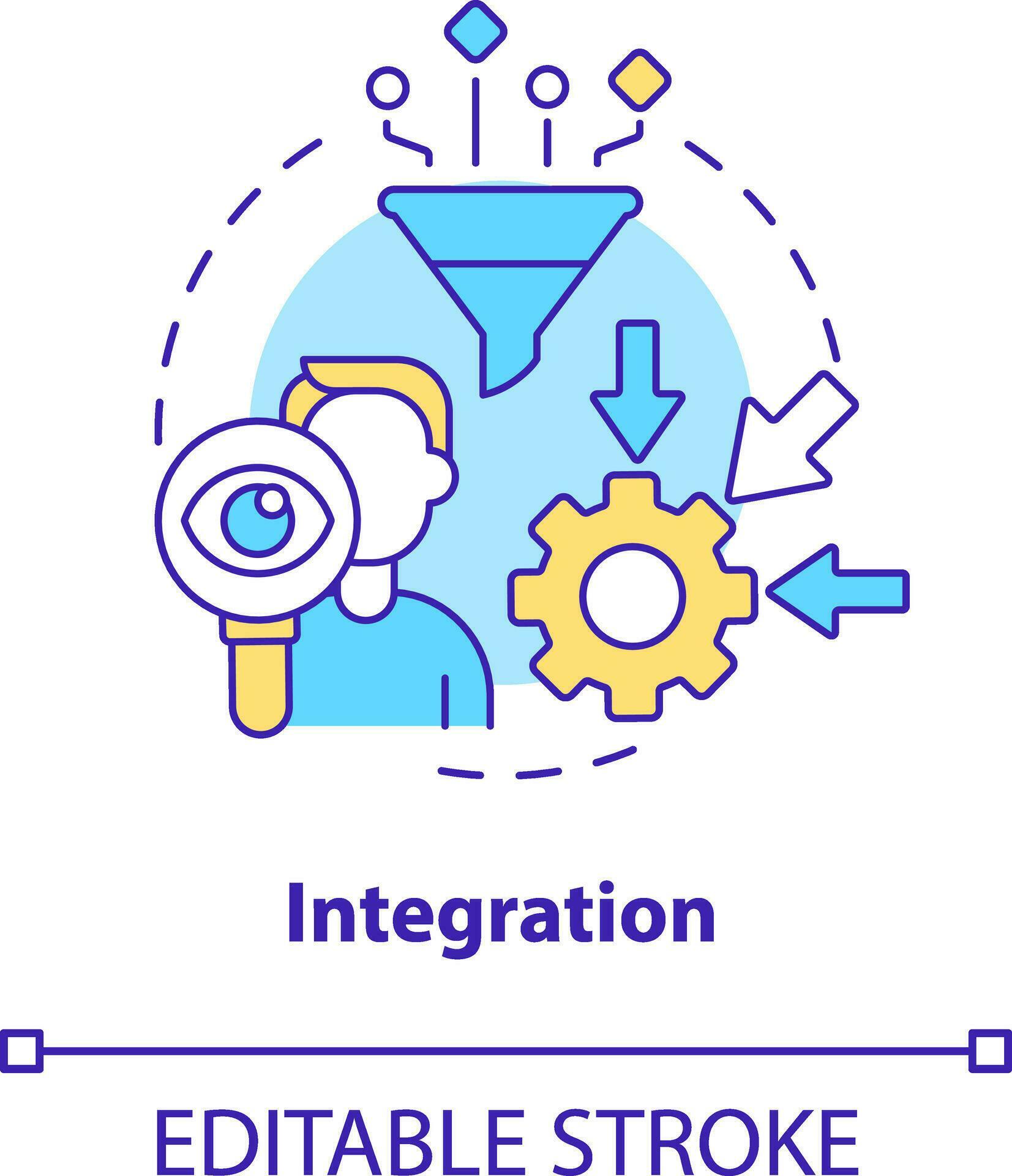 Integration concept icon. Business process. Element of supply chain management abstract idea ...