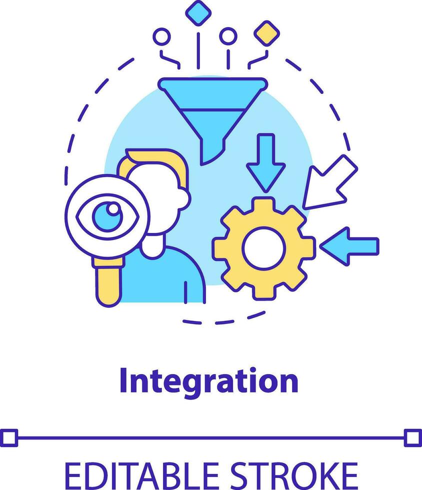 Integration Concept Icon Business Process Element Of Supply Chain