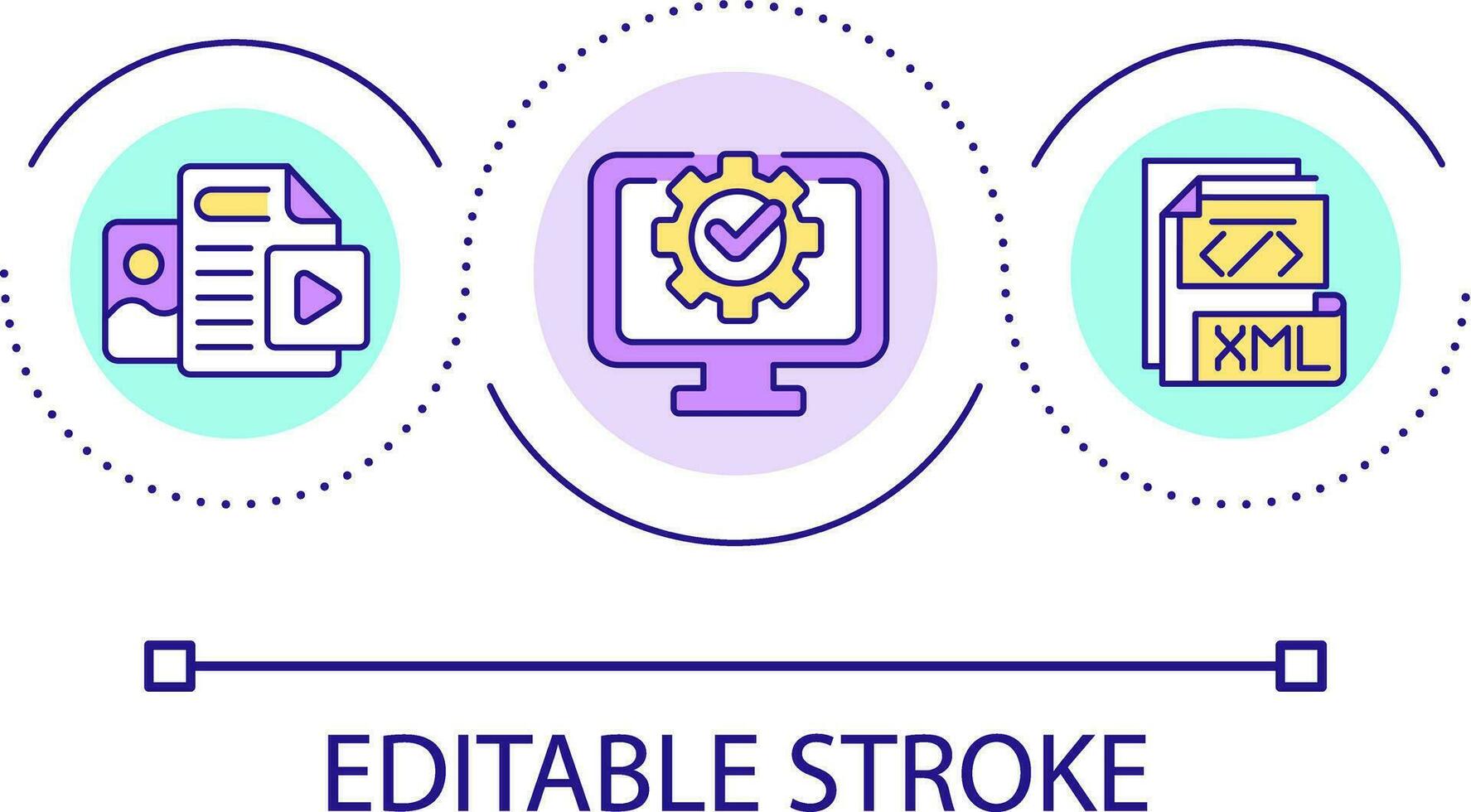 Machine learning loop concept icon. IoT technology. Development of ...