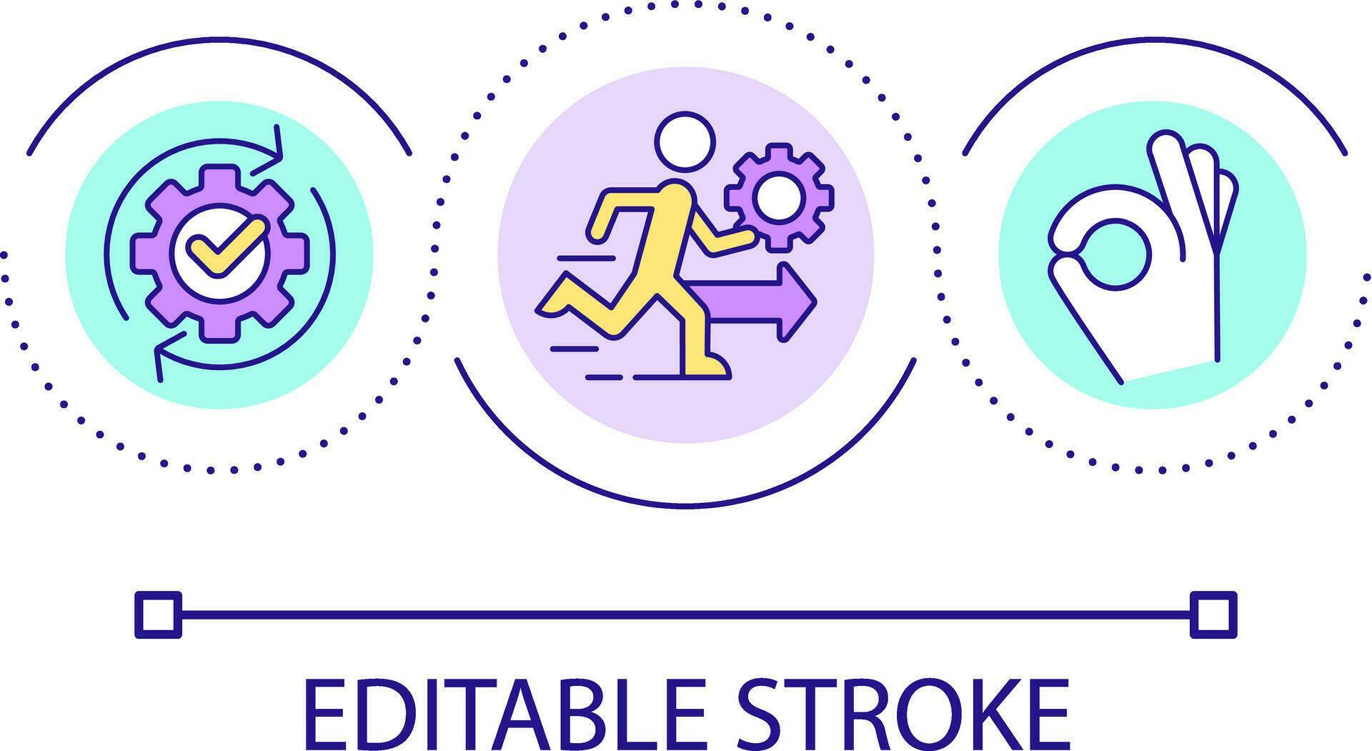 Keep pace with innovations loop concept icon. New technology in ...