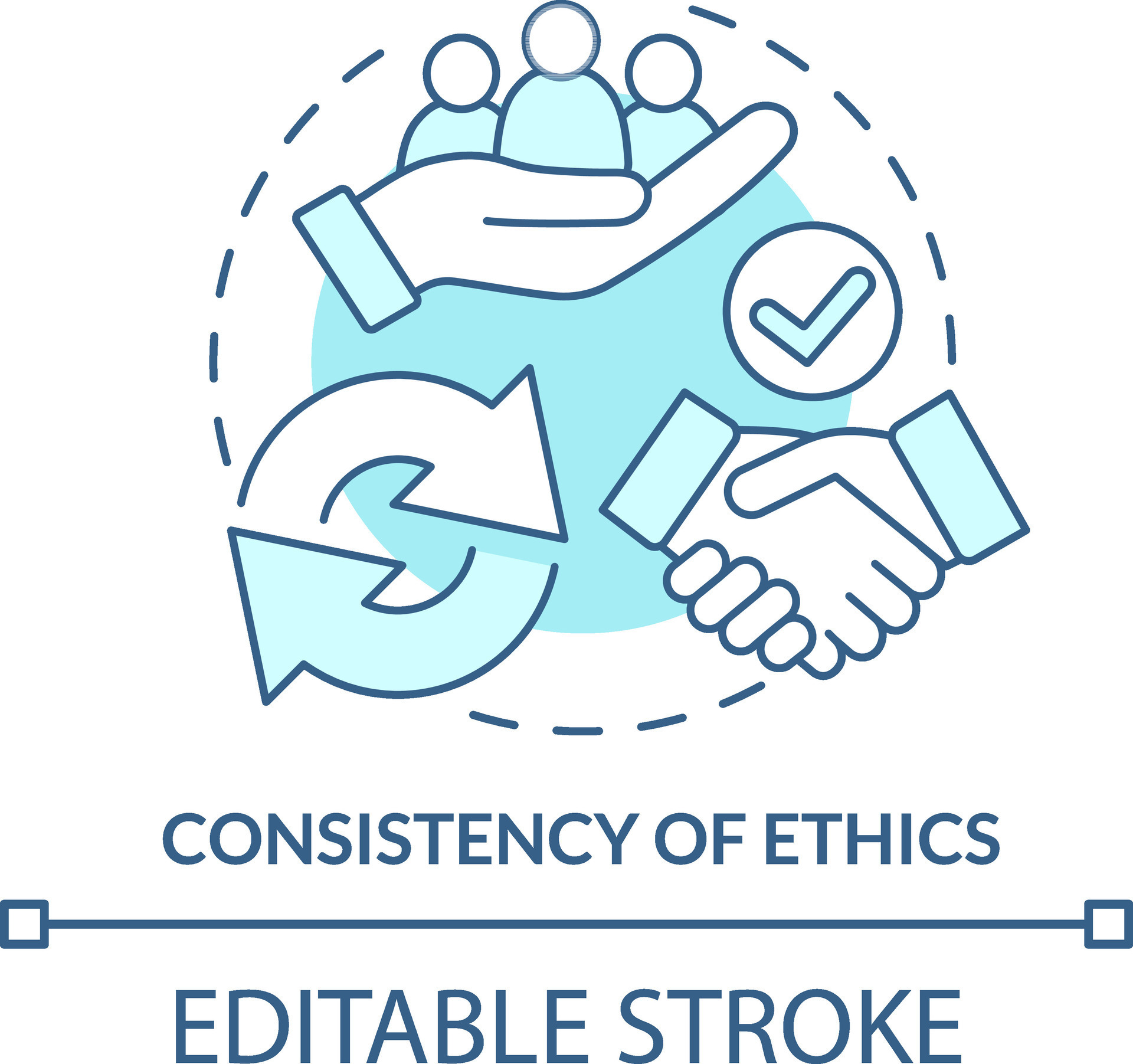 Consistency of ethics turquoise concept icon. Ethical banking abstract ... Consistency of ethics turquoise concept icon. Ethical banking abstract ...