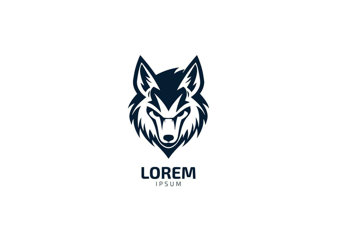 Wolf head Vector illustration. Cool wolf logo 24847664 Vector Art at Vecteezy