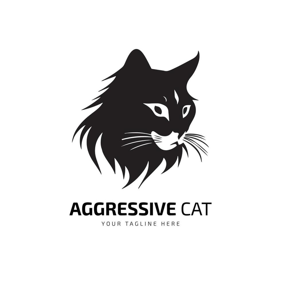 Vector of a cat face design on white background, Pet. Animals. Easy editable layered vector ...