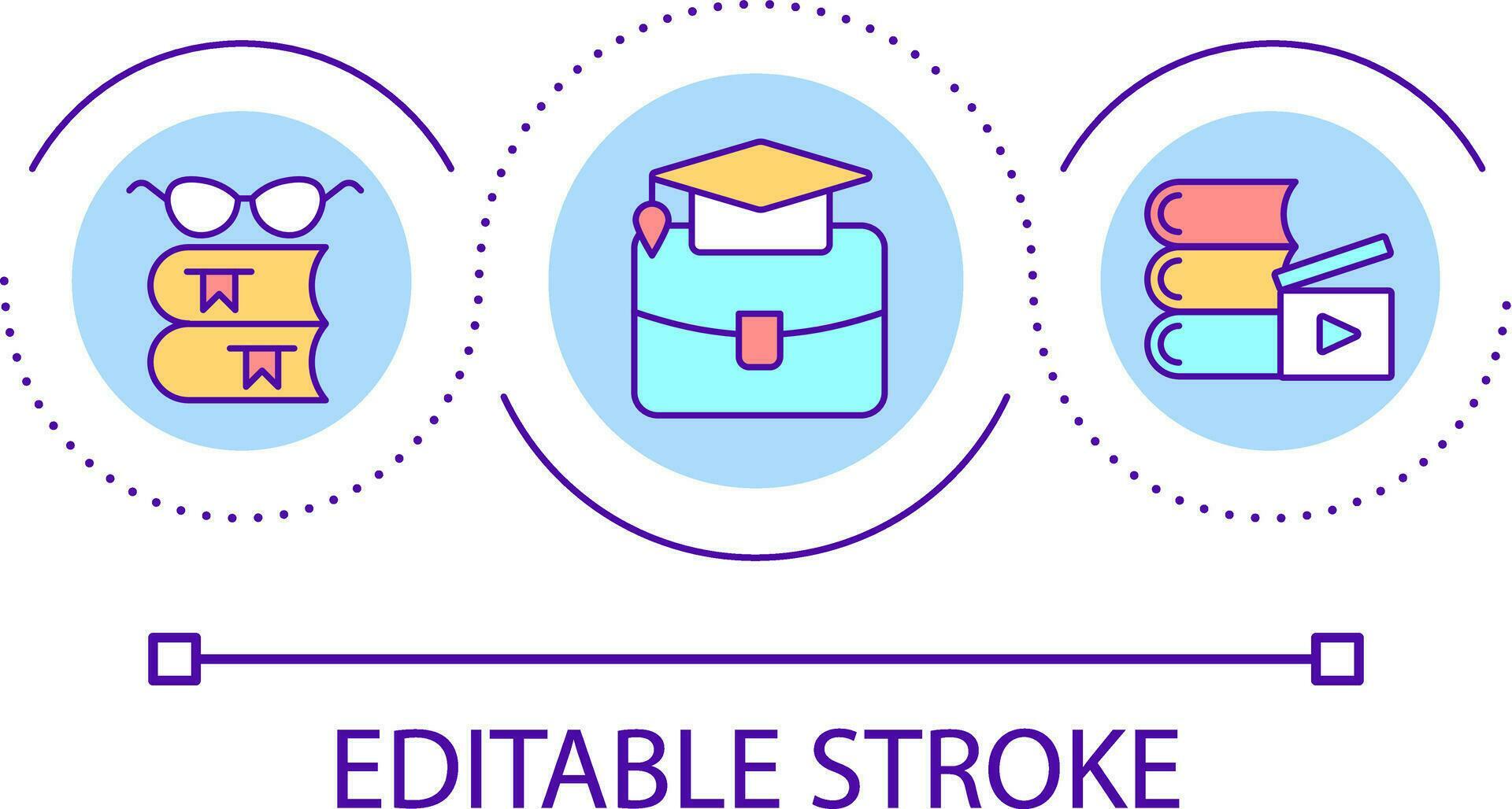 Business education loop concept icon. Studying management to promote ...