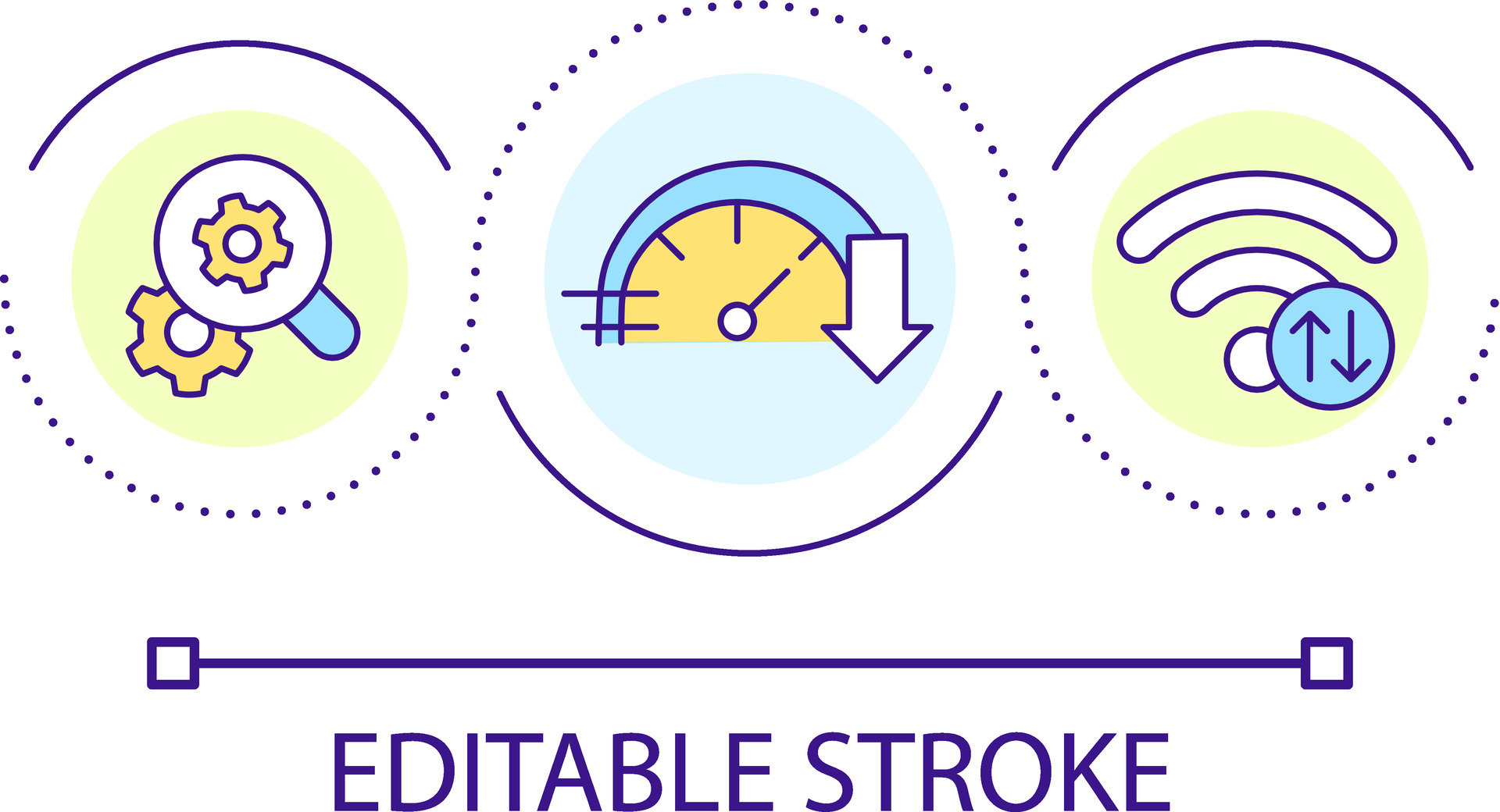 Slow Internet Speed Loop Concept Icon Wireless Connection Technology Bandwidth Throttling