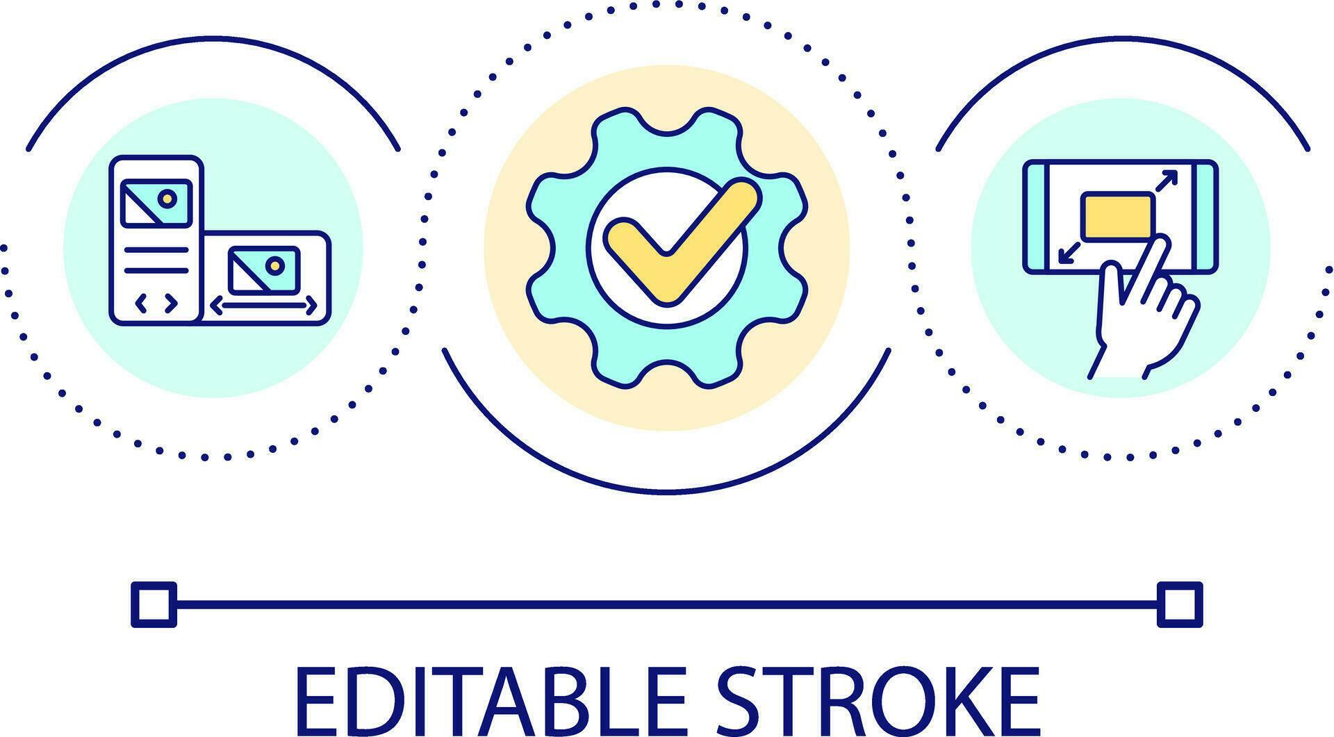 Website adaptability loop concept icon. Responsive web design. Screen ... Website adaptability loop concept icon. Responsive web design. Screen ...