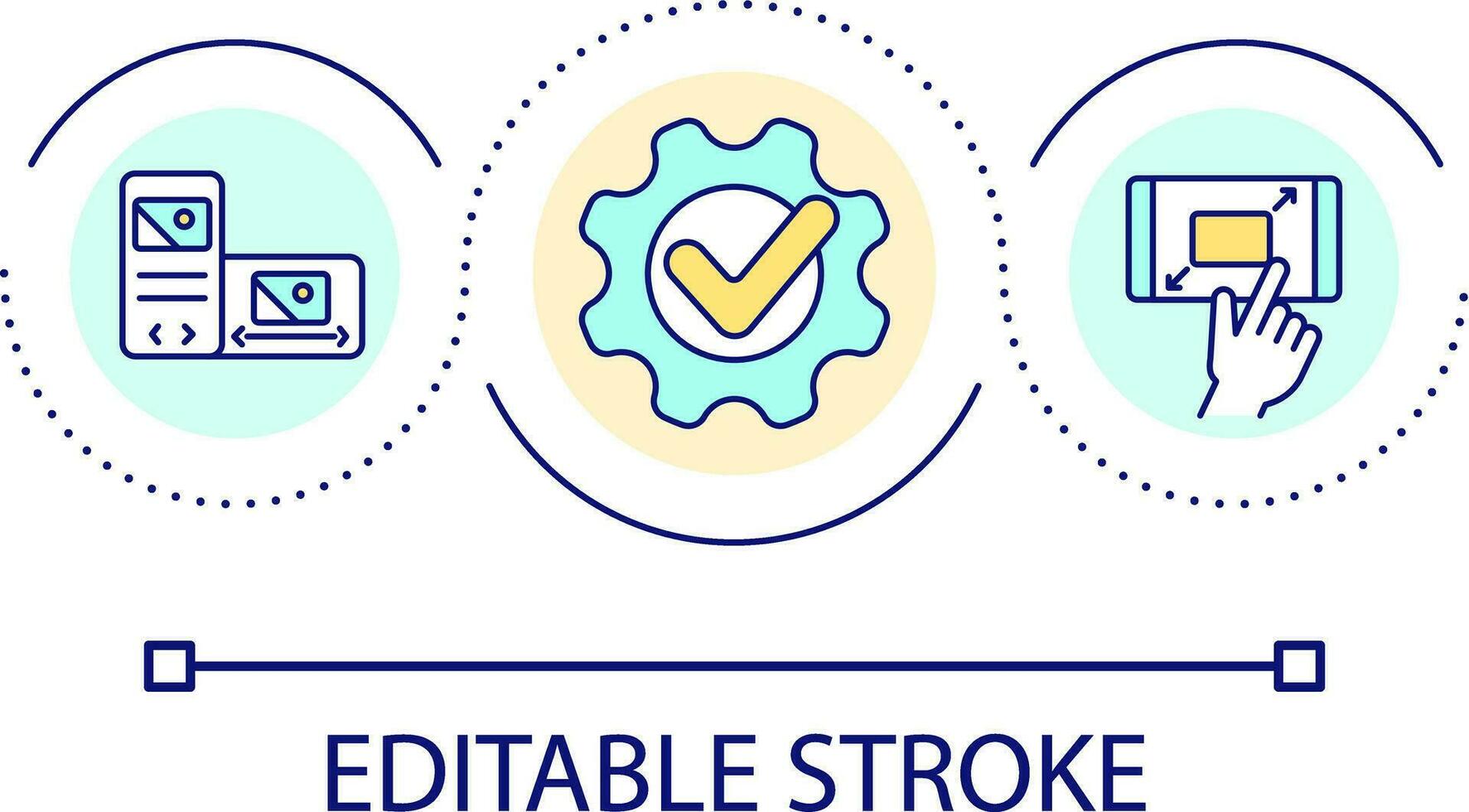 Website adaptability loop concept icon. Responsive web design. Screen ... Website adaptability loop concept icon. Responsive web design. Screen ...