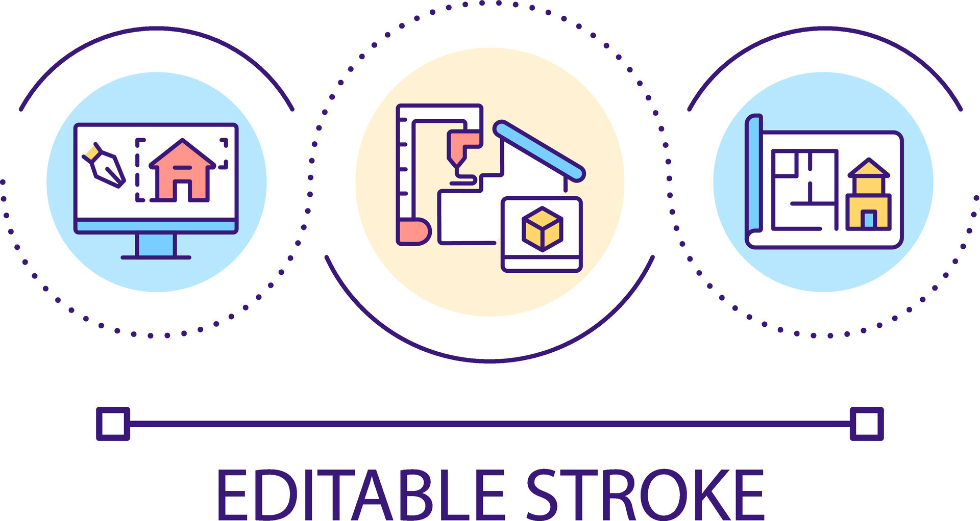 Software For Architectural Projects Loop Concept Icon Building 0910