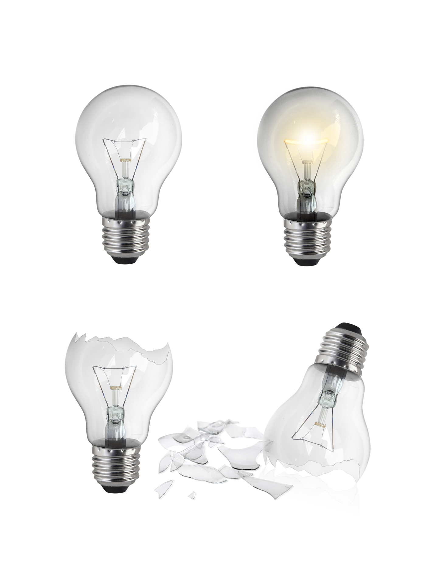 gebrochen Licht Birne, transparent Hintergrund 24850520 PNG