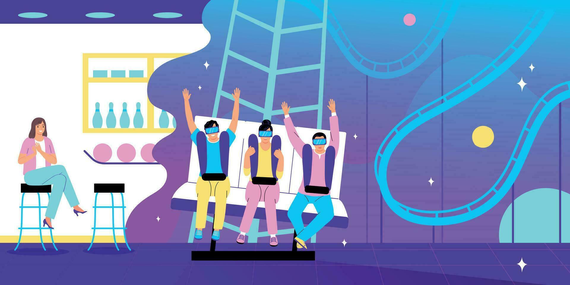 Virtual Reality Vector Illustration 24853350 Vector Art At Vecteezy