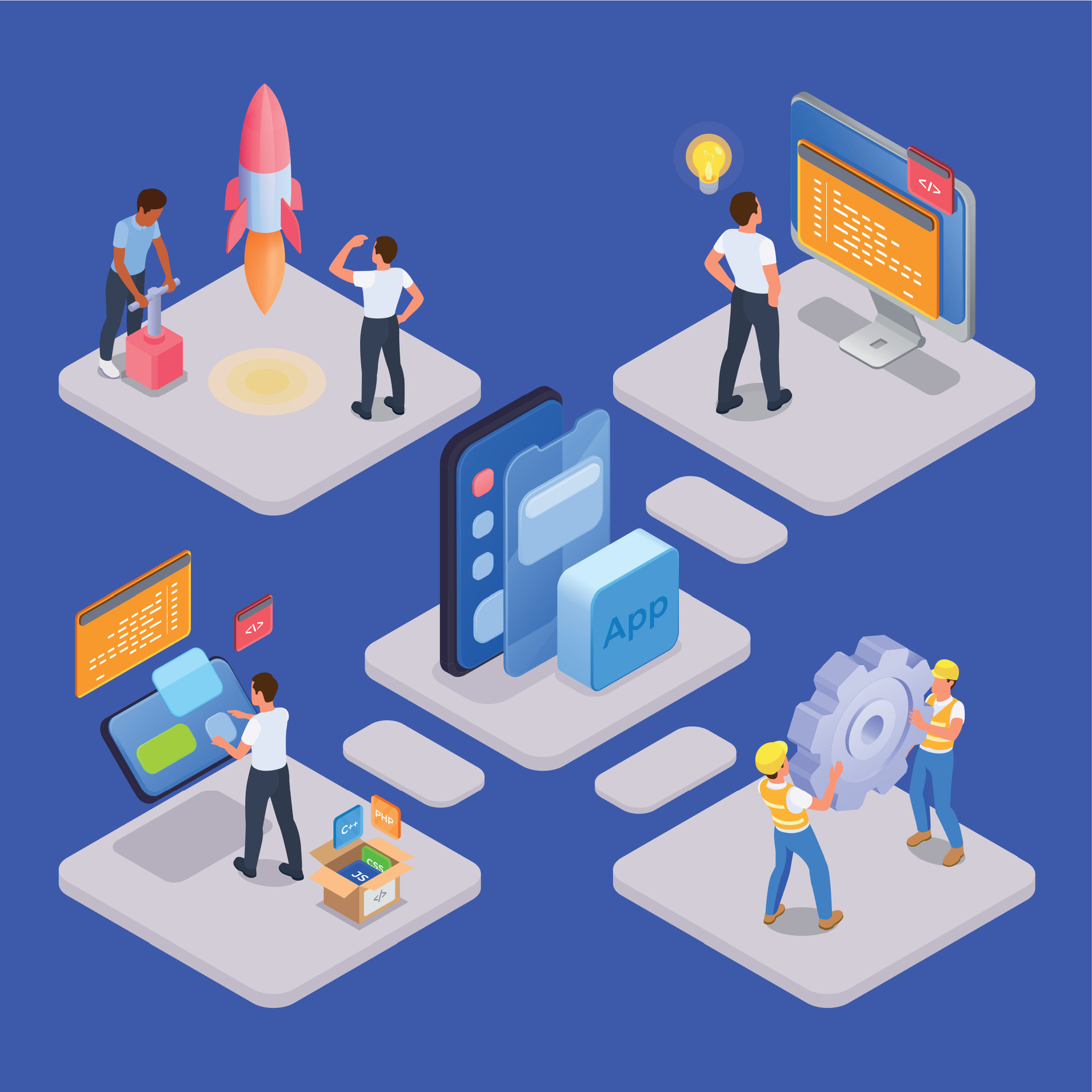 Mobile Platform Development Composition 24854173 Vector Art at Vecteezy Mobile Platform Development Composition 24854173 Vector Art at Vecteezy