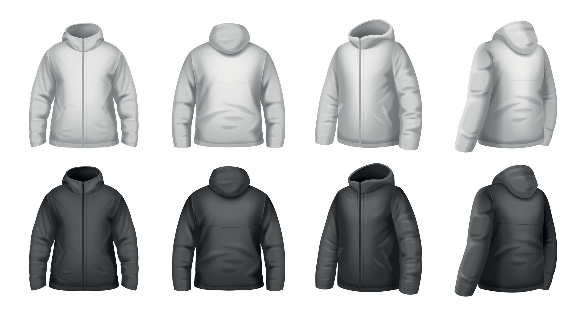 Jacket Realistic Set 24854310 Vector Art at Vecteezy