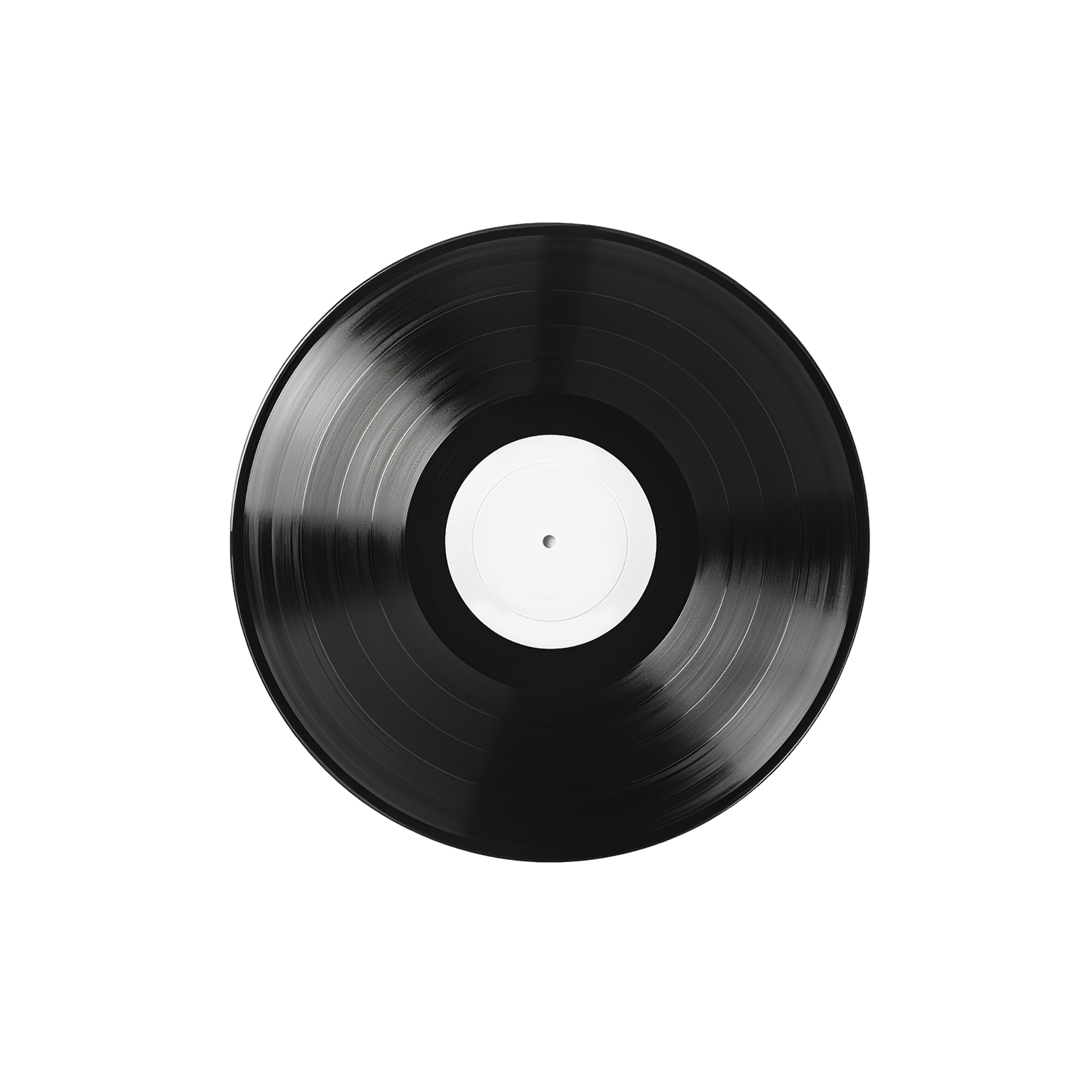Blank vinyl LP music isolated on transparent background, created with 24858389 PNG