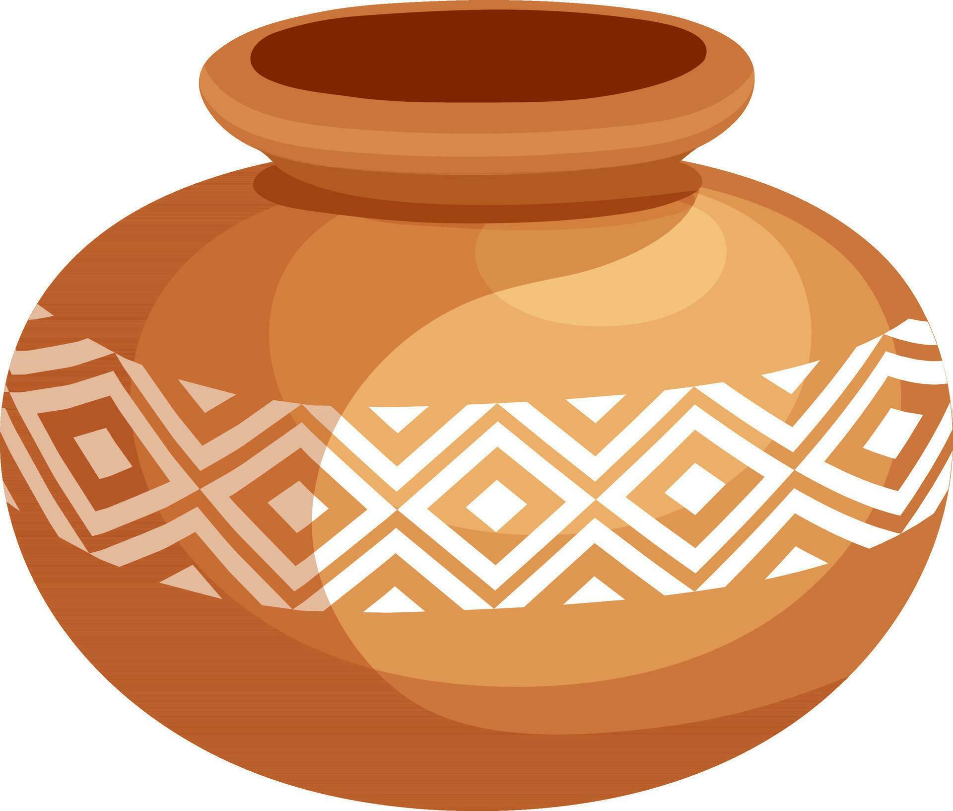 Illustration of traditional mud pot. 24858645 Vector Art at Vecteezy