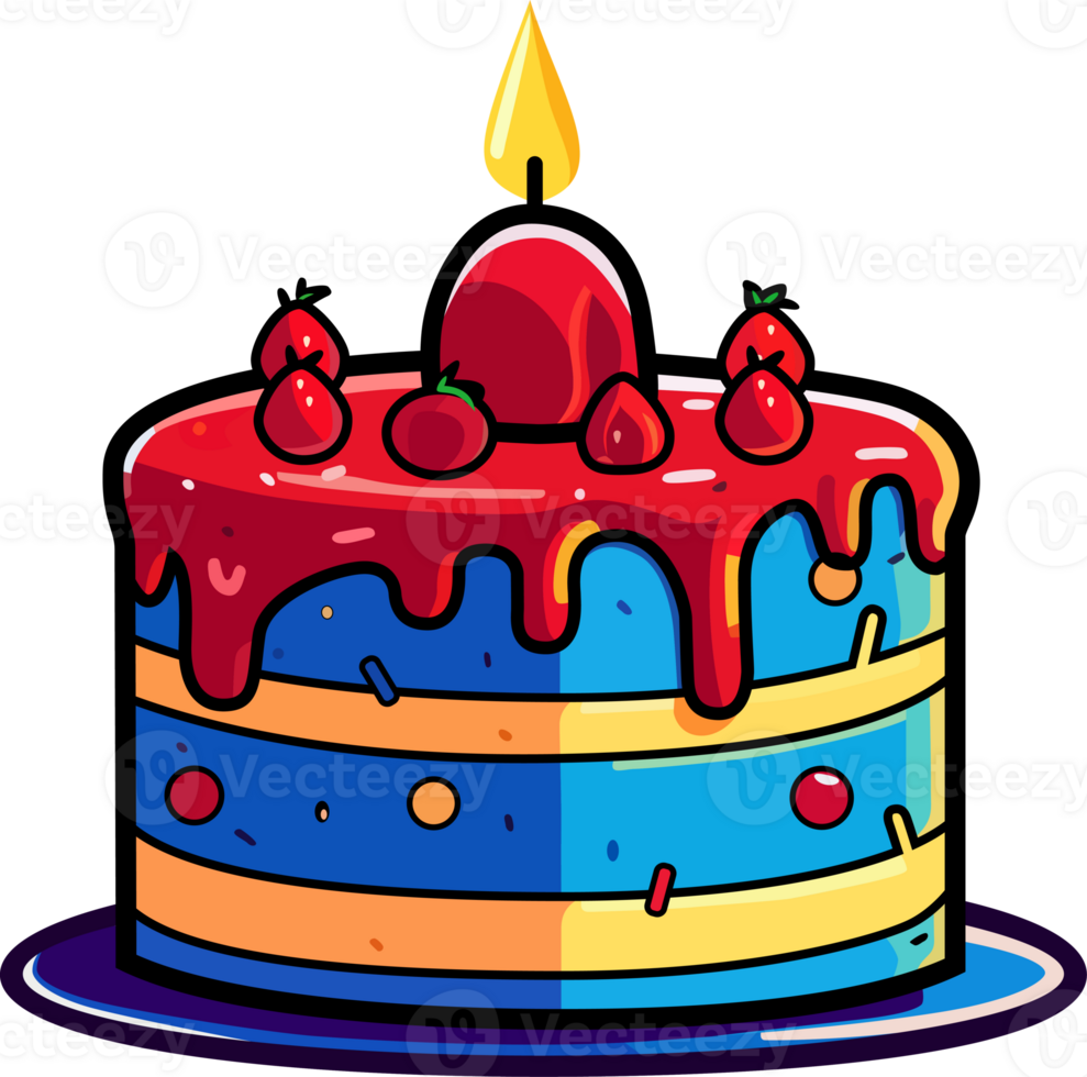 Ilustración De Pastel De Cumpleaños 24859826 Png