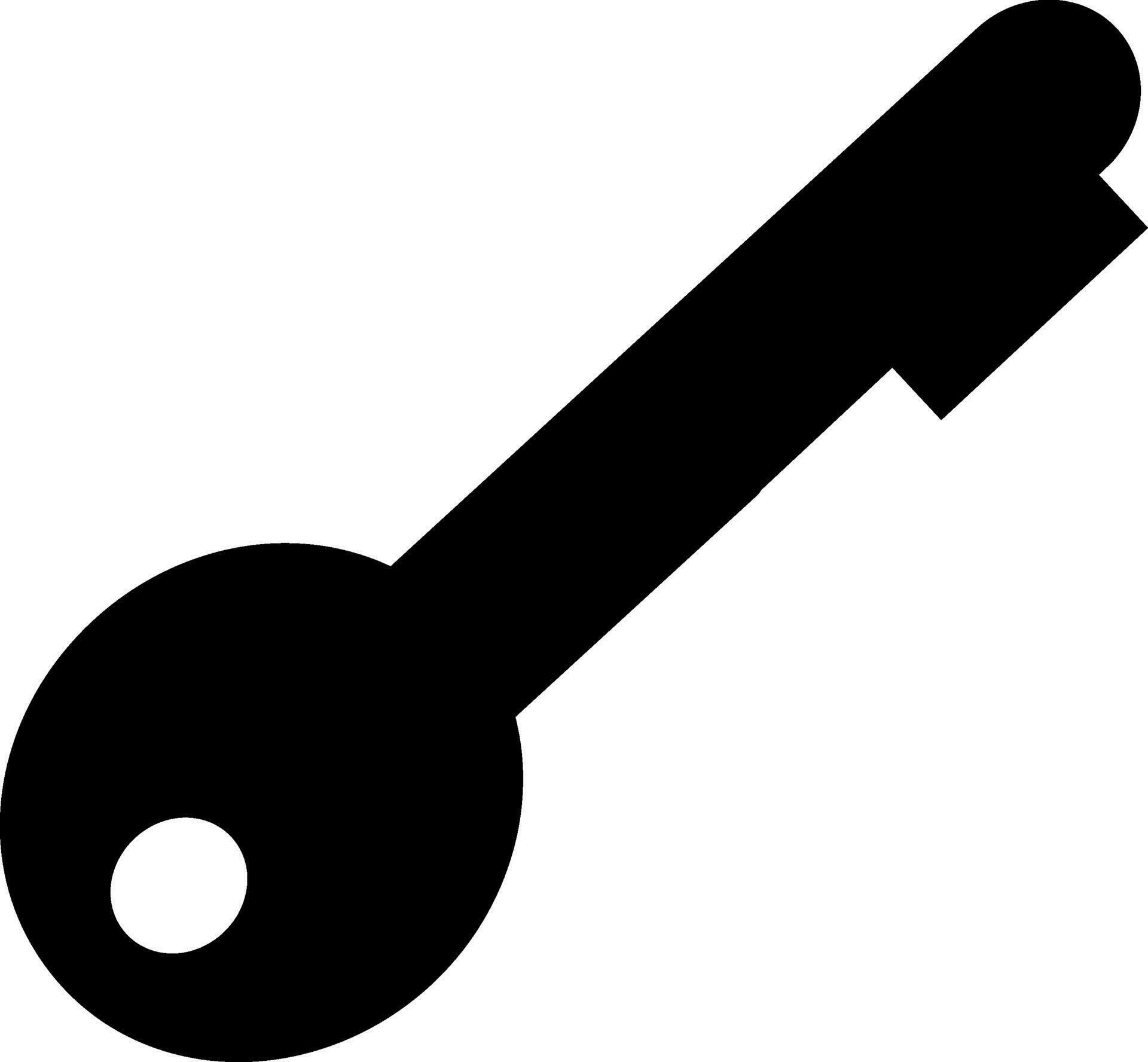 Black key on white background. 24864522 Vector Art at Vecteezy