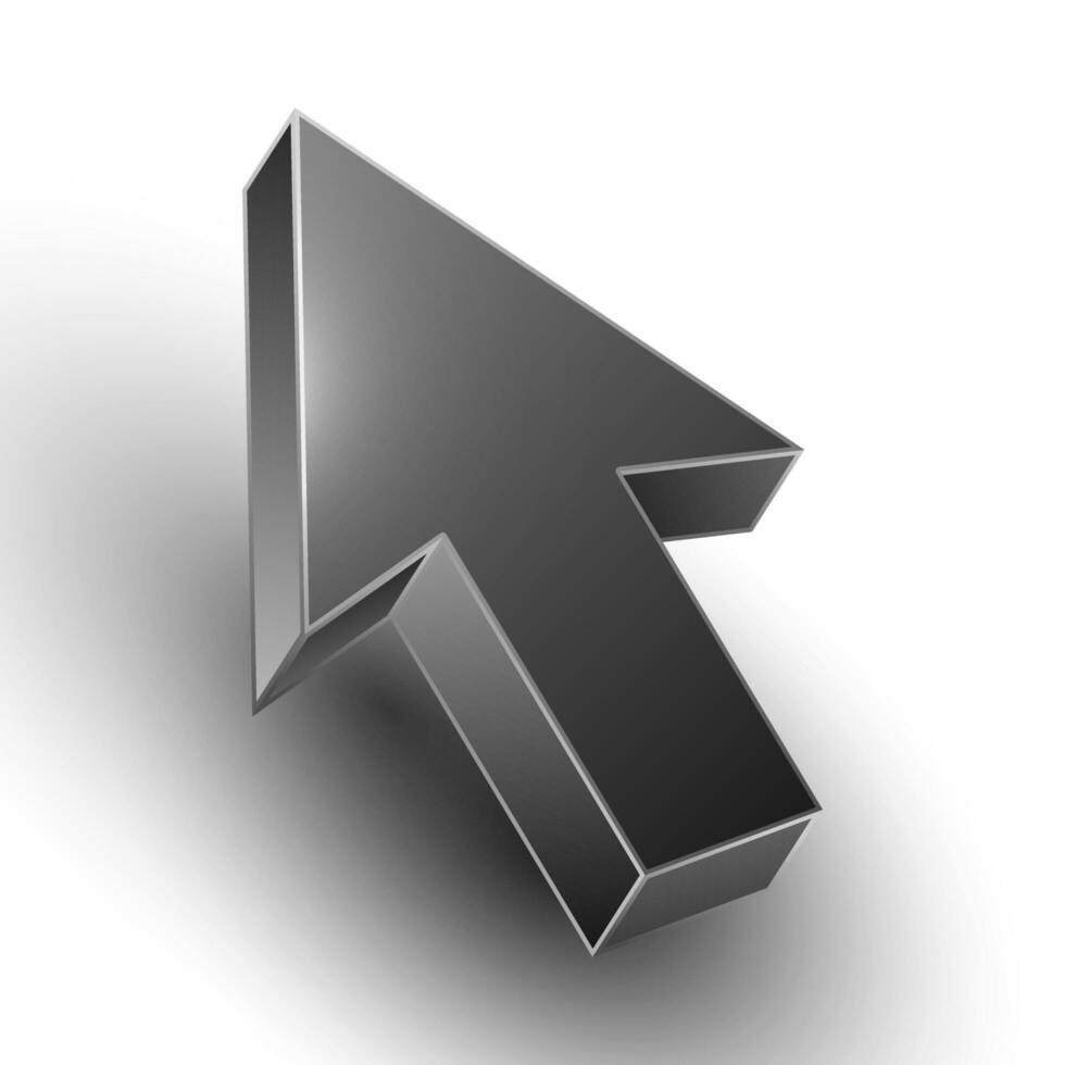 3d computer mouse cursor. Black arrow icon. 24866729 Vector Art at Vecteezy