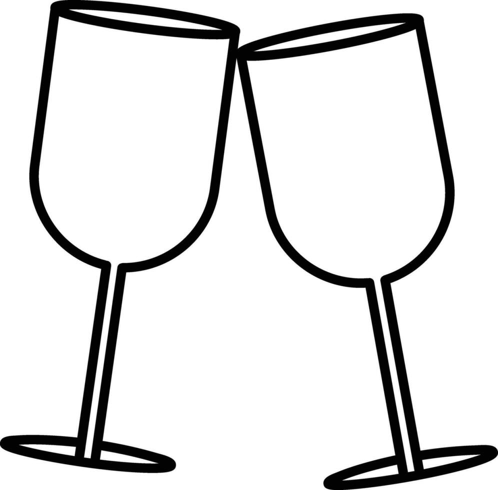 Flat Illustration Of Wine Glasses 24869480 Vector Art At Vecteezy