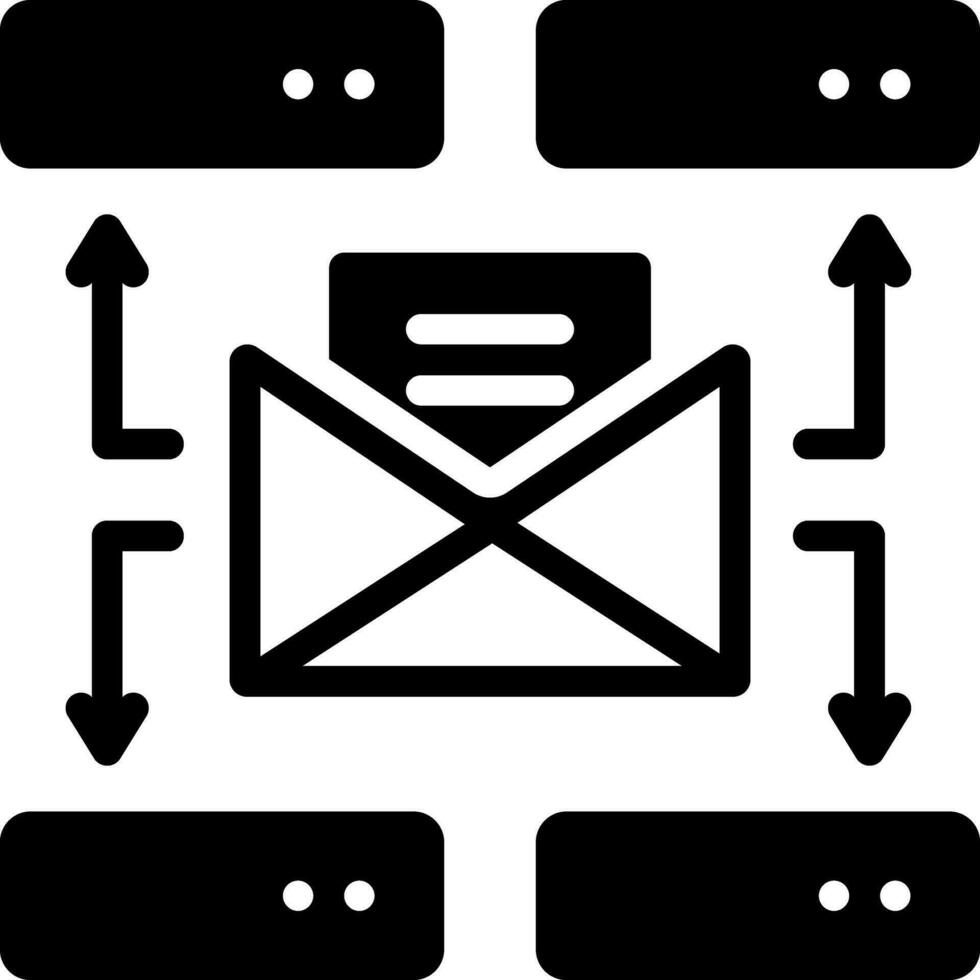 solid icon for mailserver 24870243 Vector Art at Vecteezy