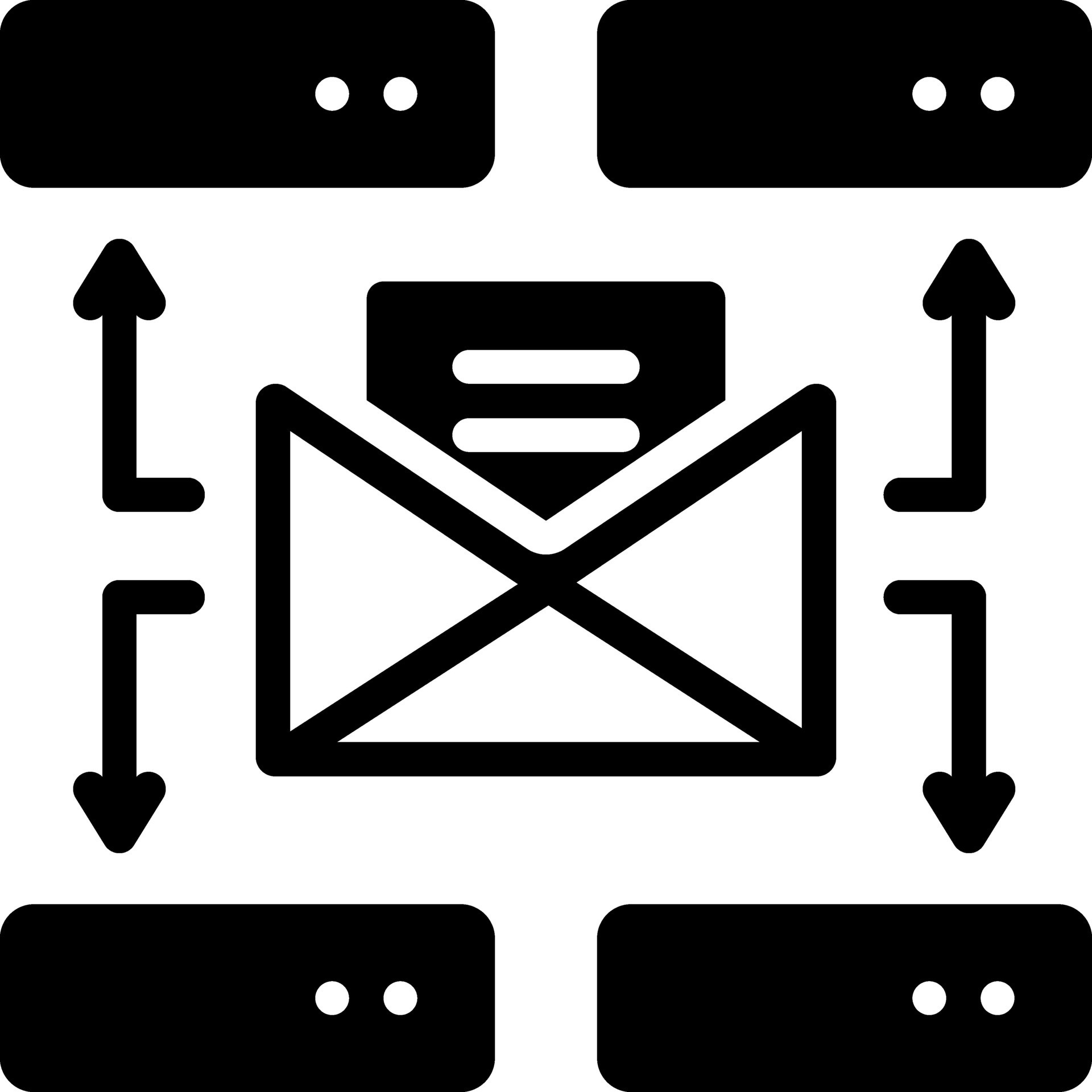 solid icon for mailserver 24870243 Vector Art at Vecteezy