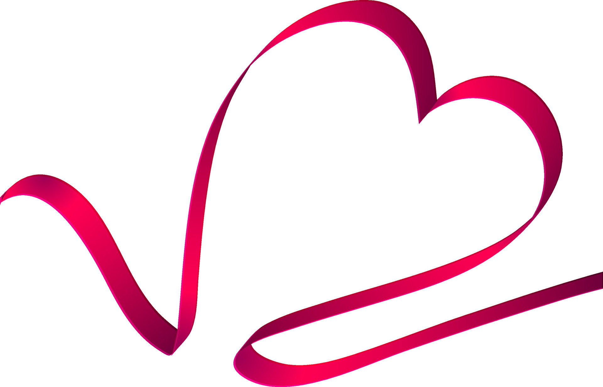 Stylish heart shape made by red ribbon. 24870647 Vector Art at Vecteezy