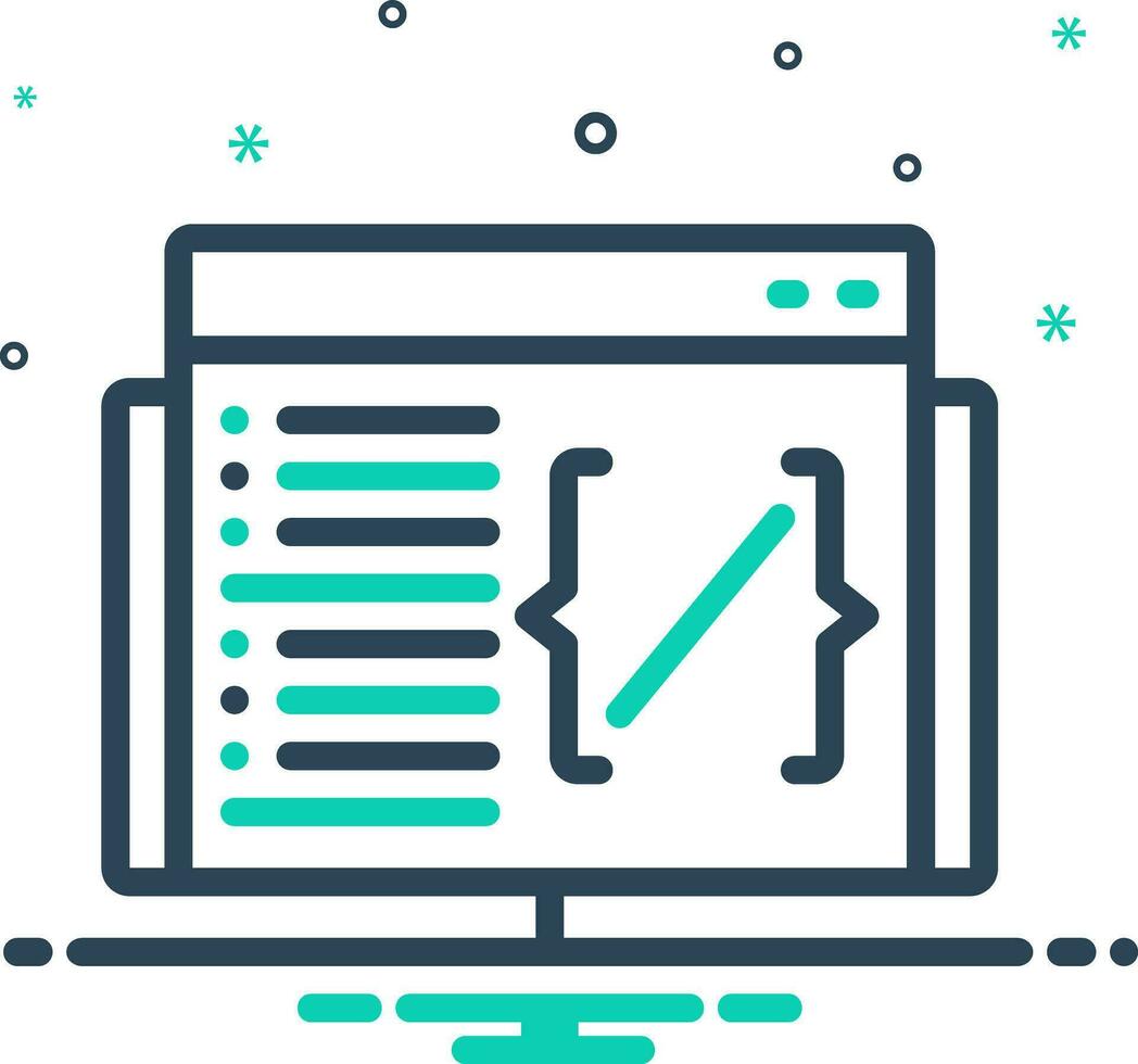 mix icon for coding 24870893 Vector Art at Vecteezy