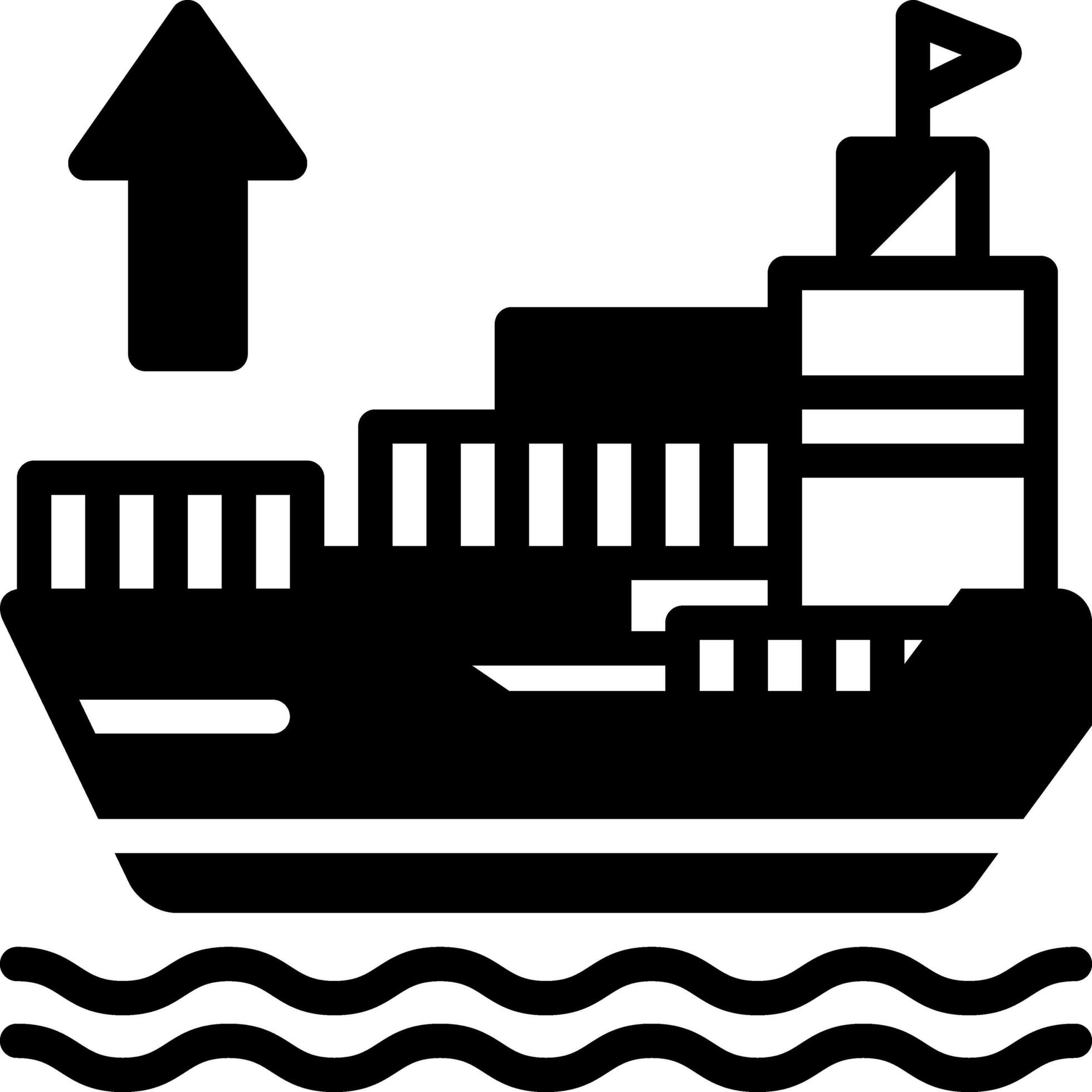 solid icon for exporter 24871791 Vector Art at Vecteezy