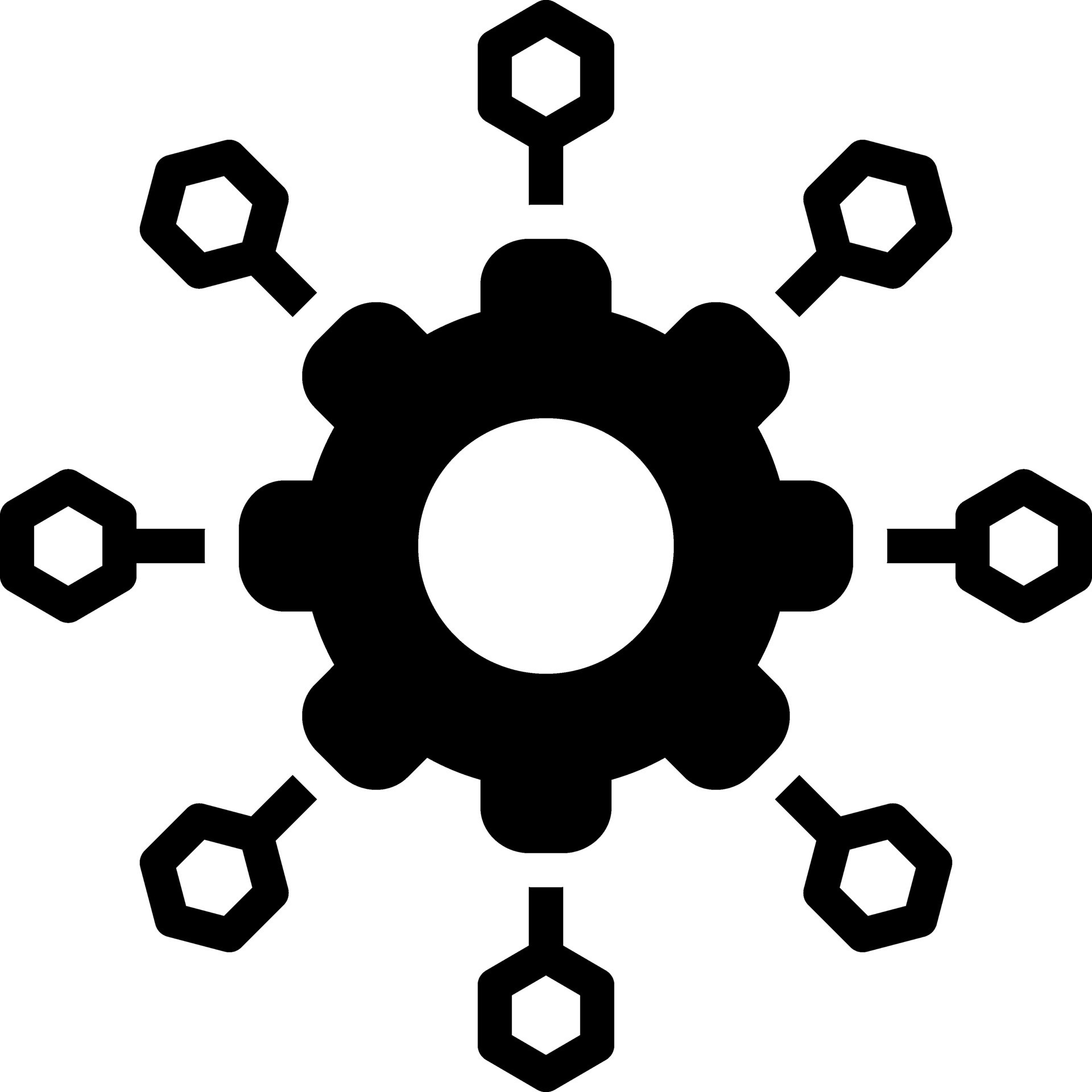 solid icon for microservices 24874701 Vector Art at Vecteezy