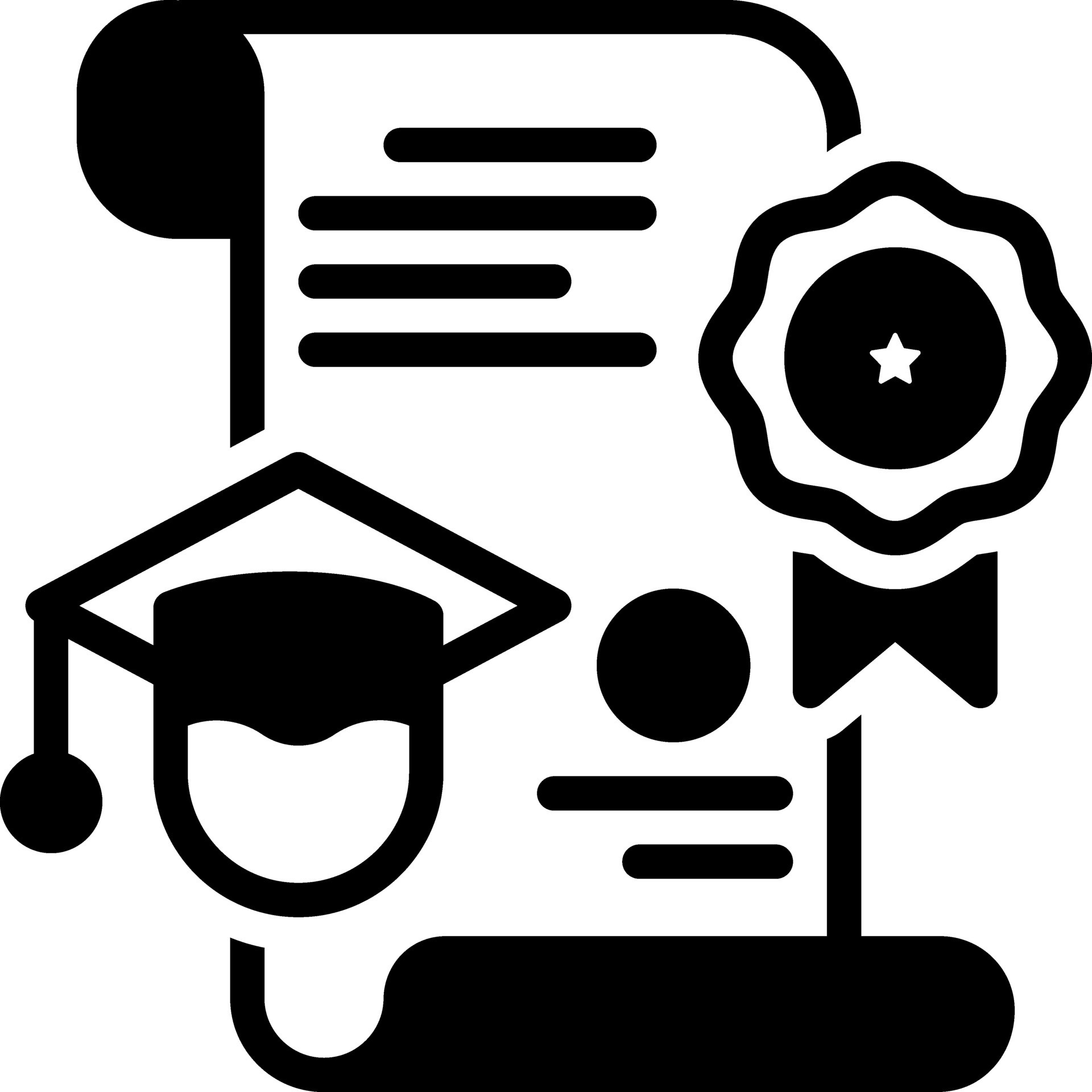 solid icon for qualifications 24874707 Vector Art at Vecteezy
