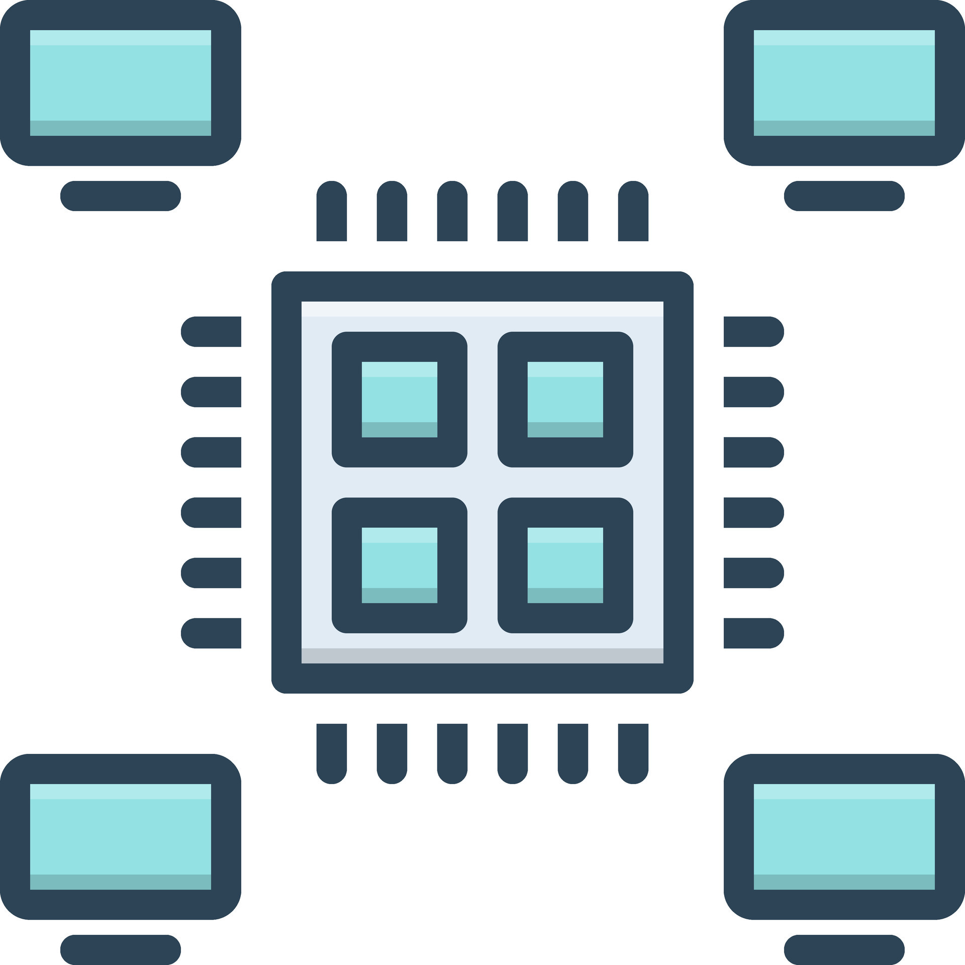 color icon for multiprocessing 24877388 Vector Art at Vecteezy