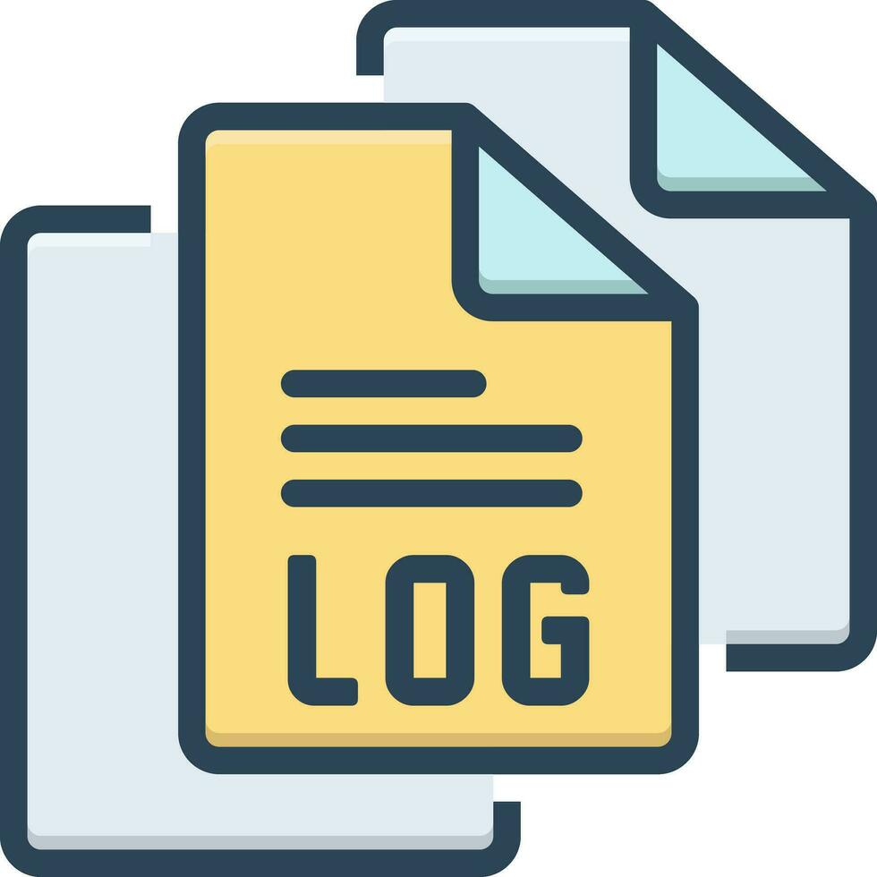 color icon for logfile 24881216 Vector Art at Vecteezy