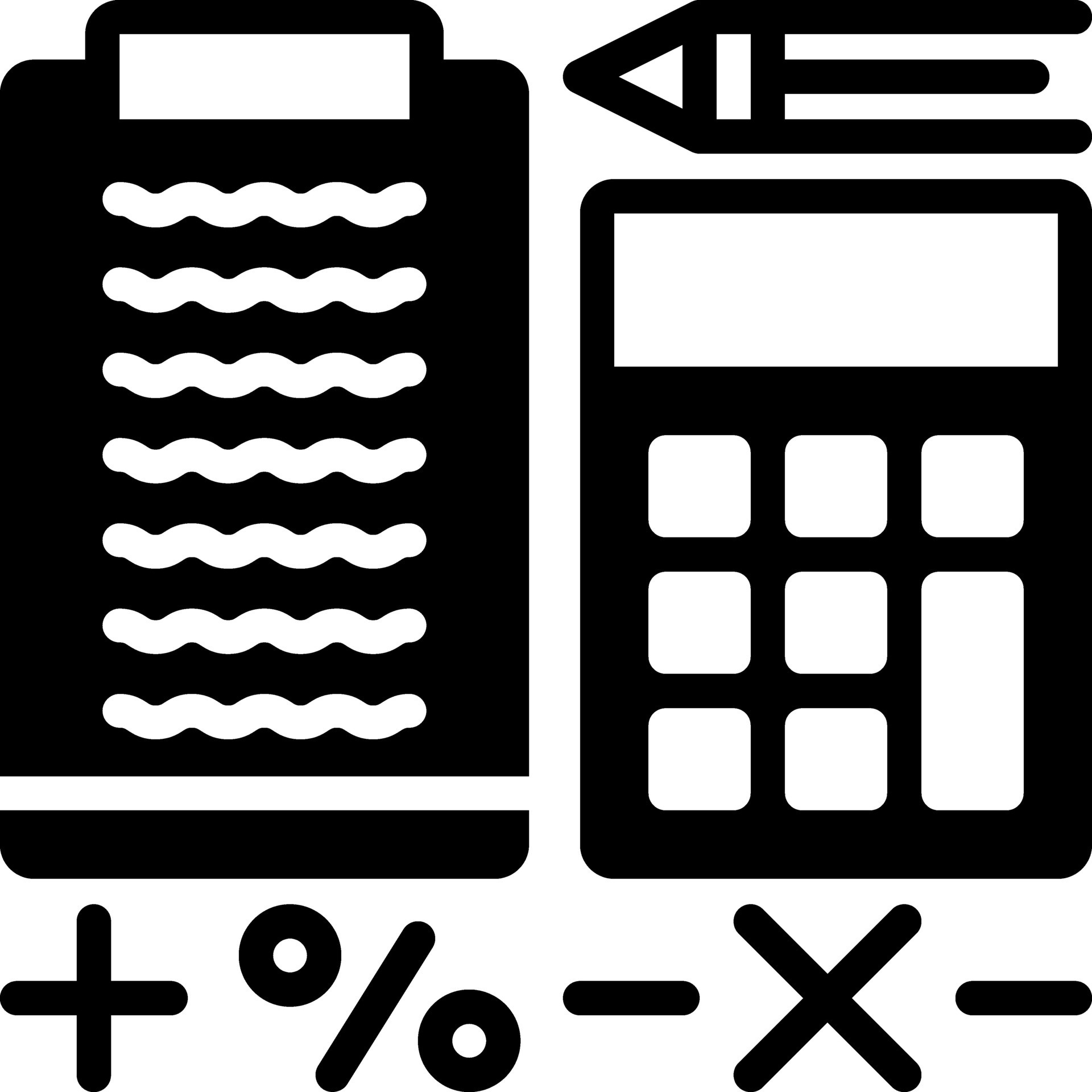 solid icon for accounting 24883620 Vector Art at Vecteezy