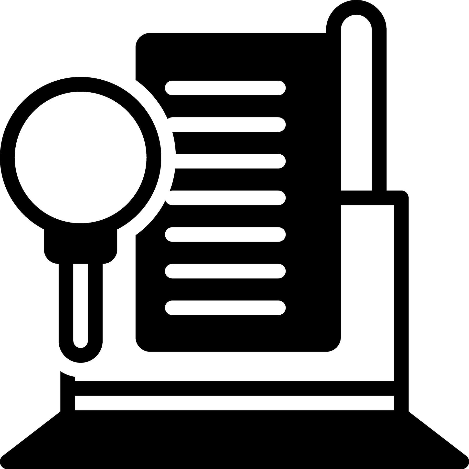 solid icon for audit 24884780 Vector Art at Vecteezy