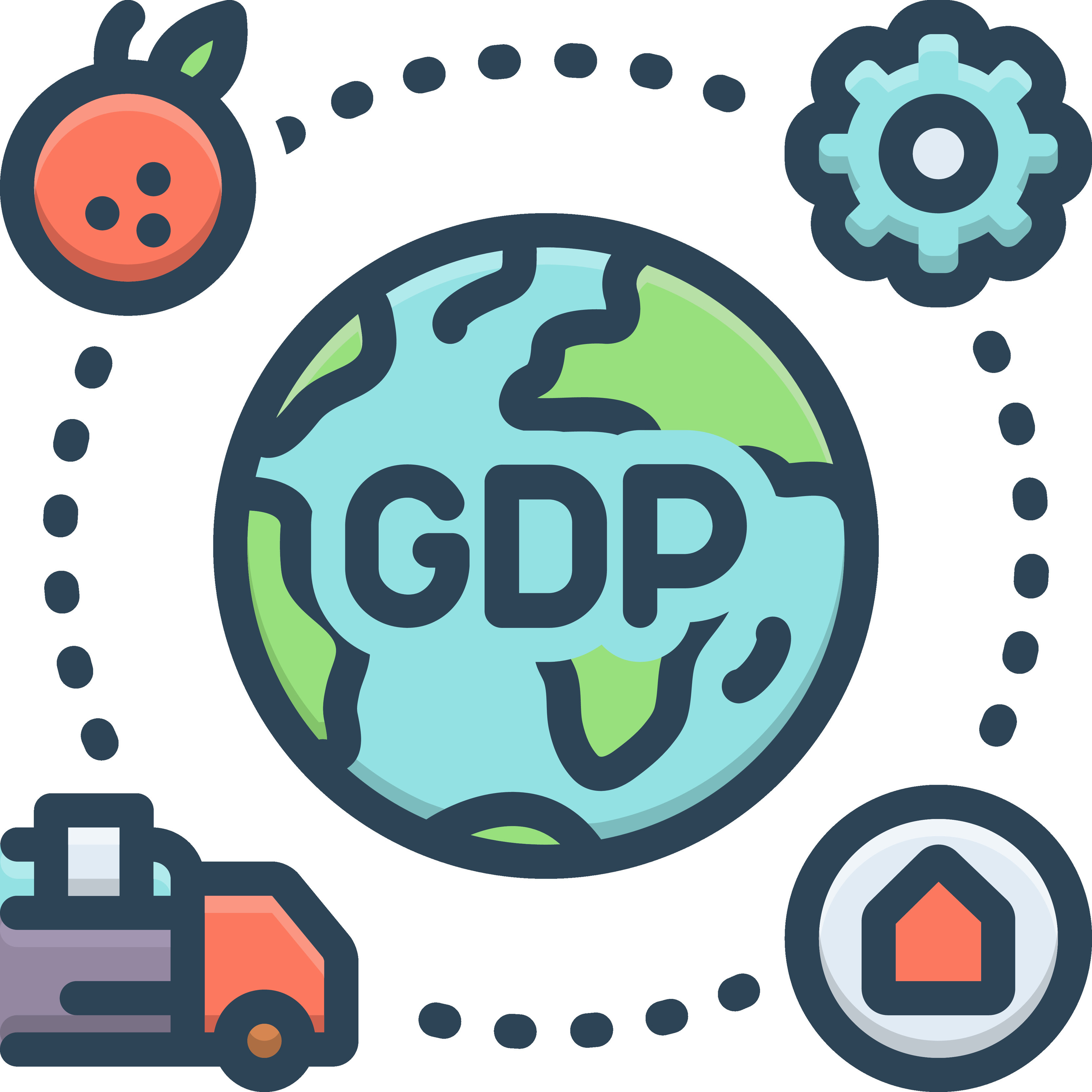 color icon for gdp 24885020 Vector Art at Vecteezy