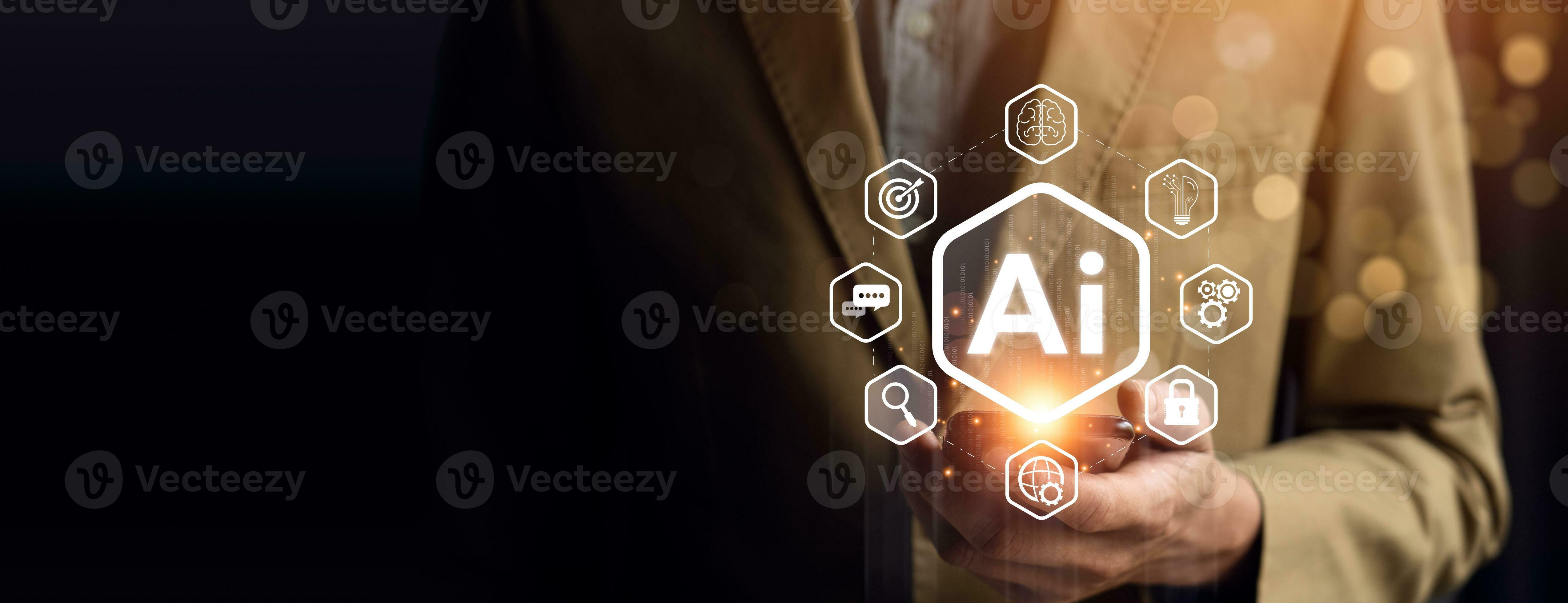 business people using artificial intelligence Automation, Predictive analytics, Customer service ...