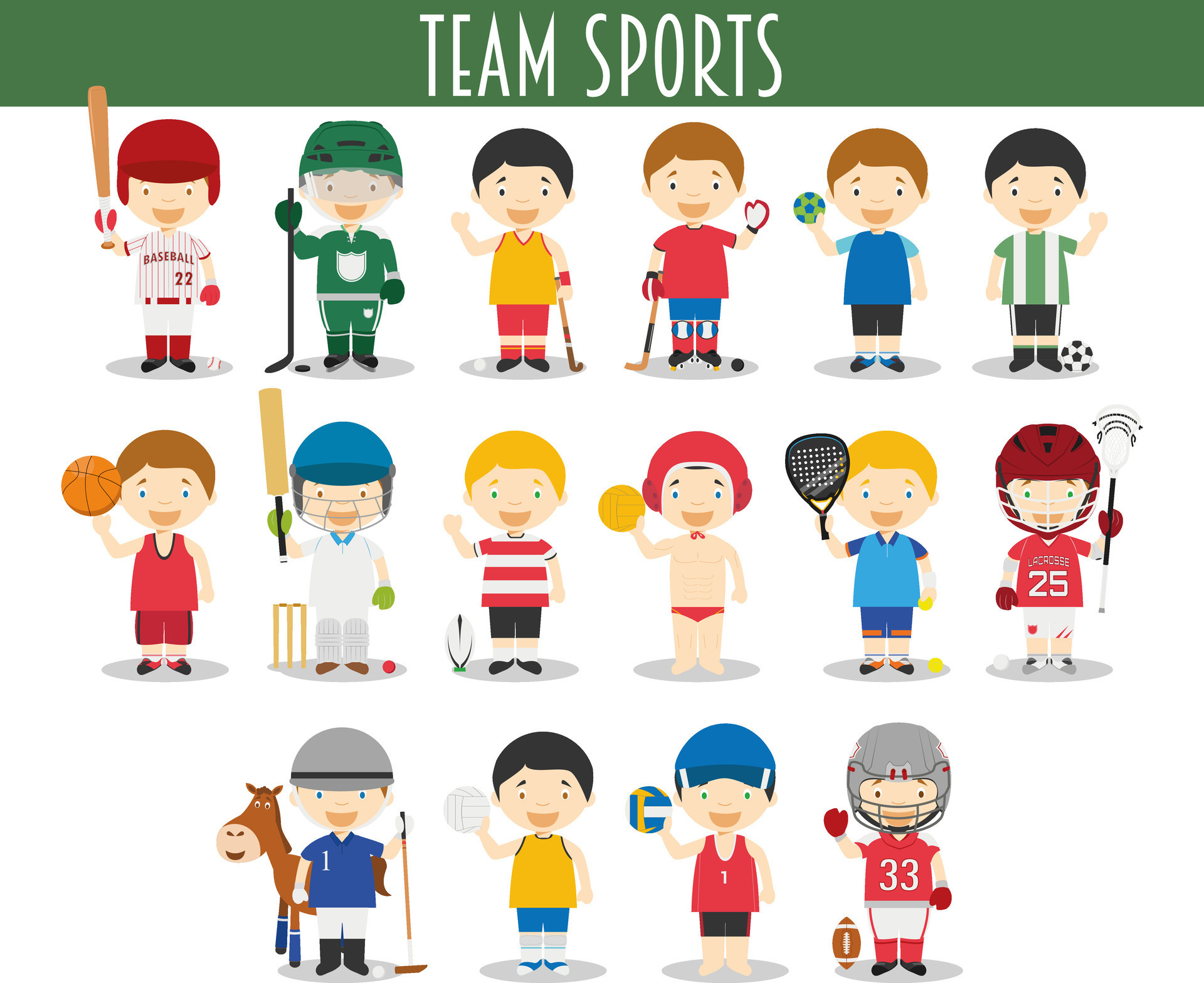 Vector Set Of Team Sports In Cartoon Style 24888030 Vector Art At Vecteezy vector-set-of-team-sports-in-cartoon-style-24888030-vector-art-at-vecteezy