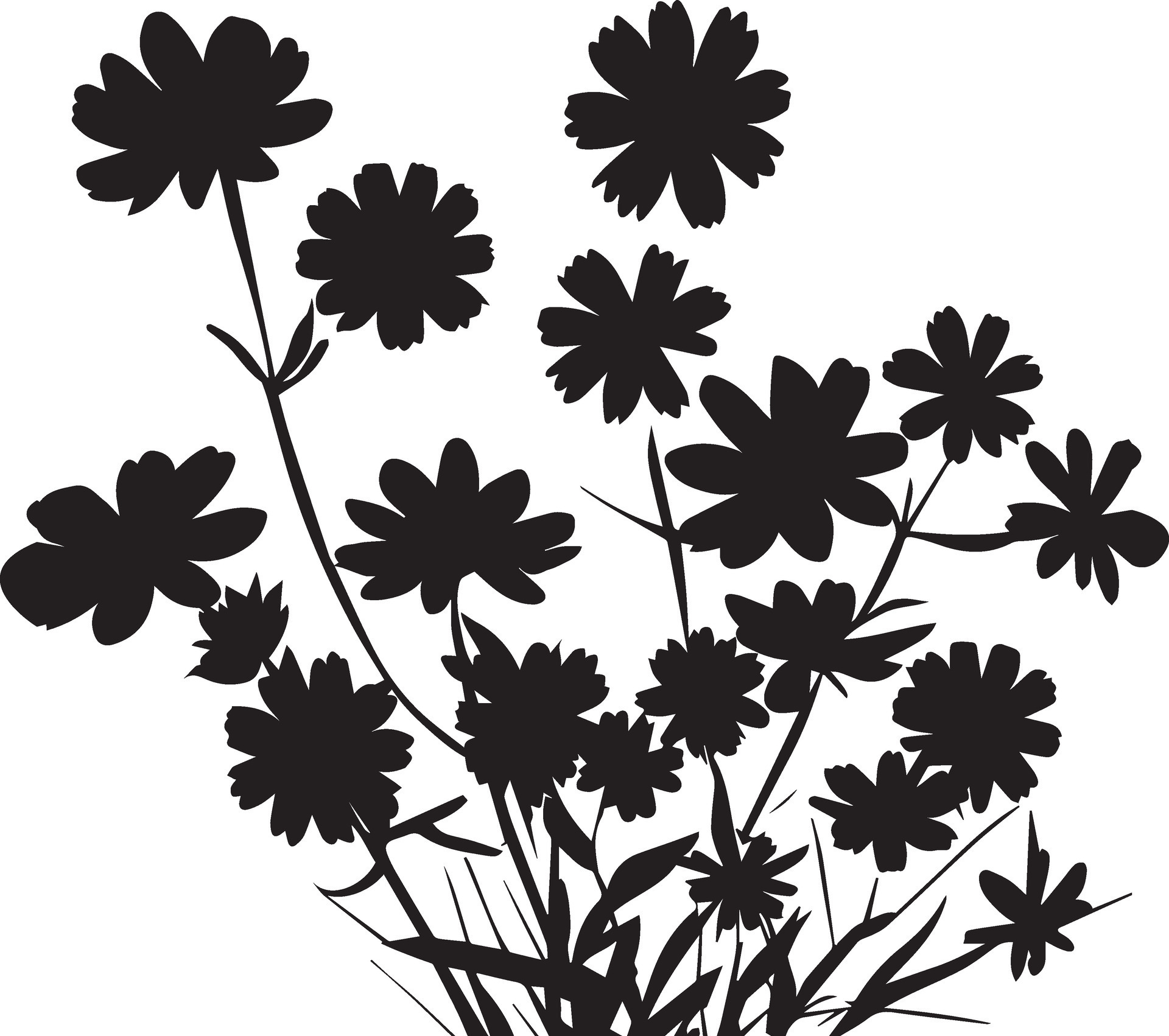A Flower Tree Vector silhouette 24888748 Vector Art at Vecteezy A Flower Tree Vector silhouette 24888748 Vector Art at Vecteezy