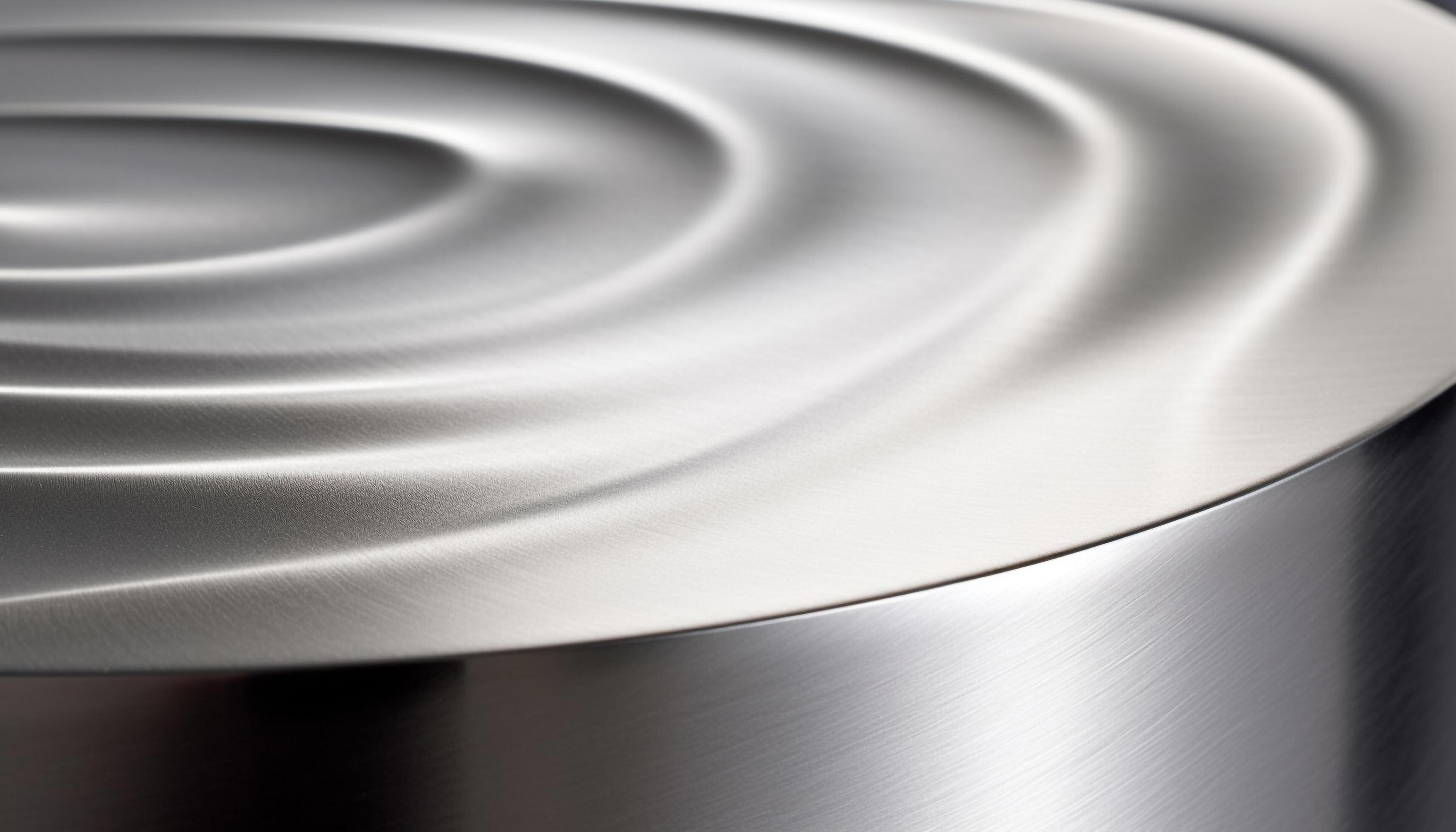 Smooth Metallic Wave Pattern Reflecting Blue Backdrop With Textured Effect Generated By Ai