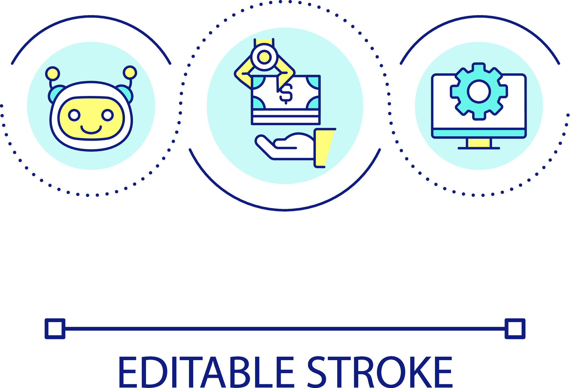 Automated Financial Management Loop Concept Icon Banking Software