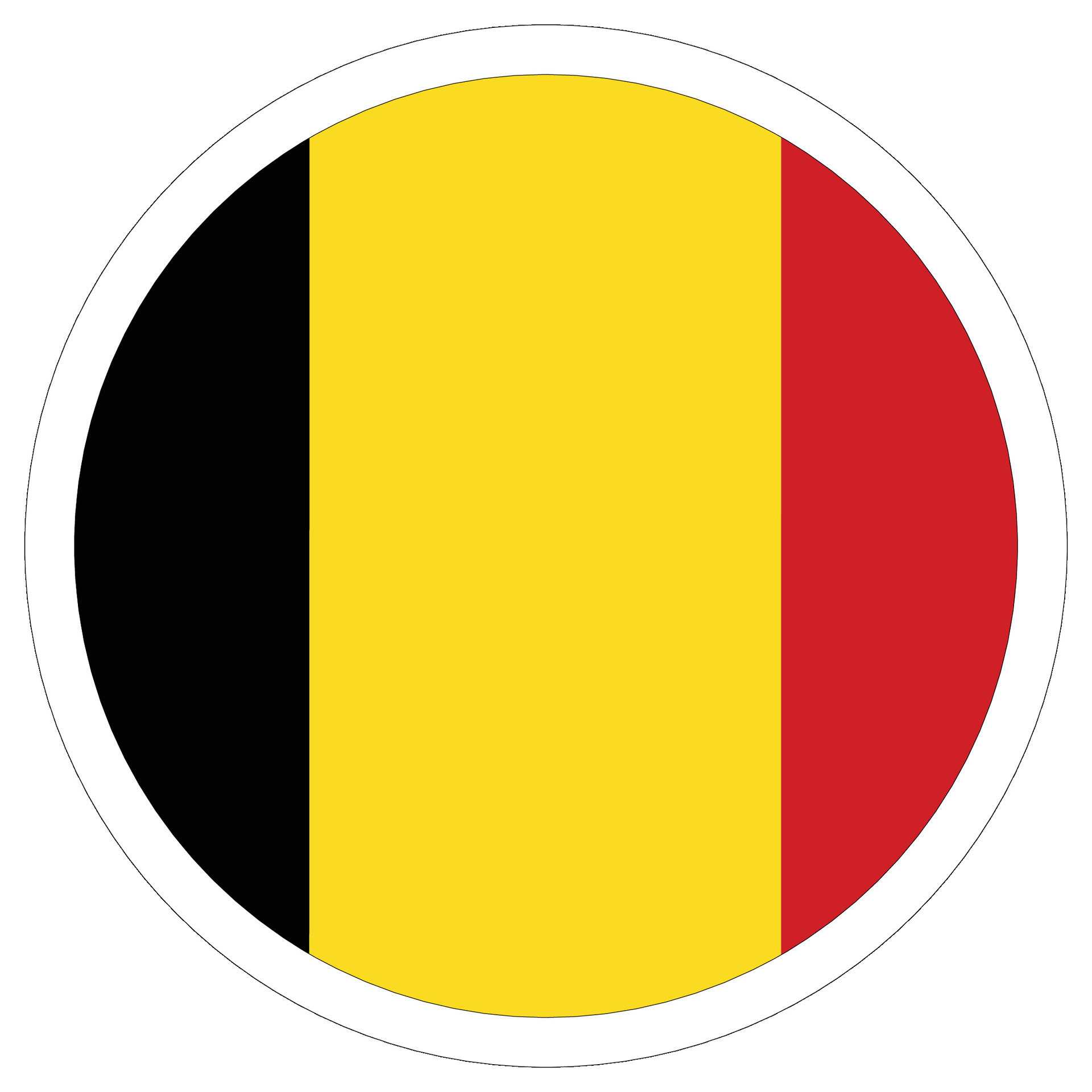 Flag Of Belgium In Circle Belgium Flag Circle 24901693 Vector Art At Vecteezy