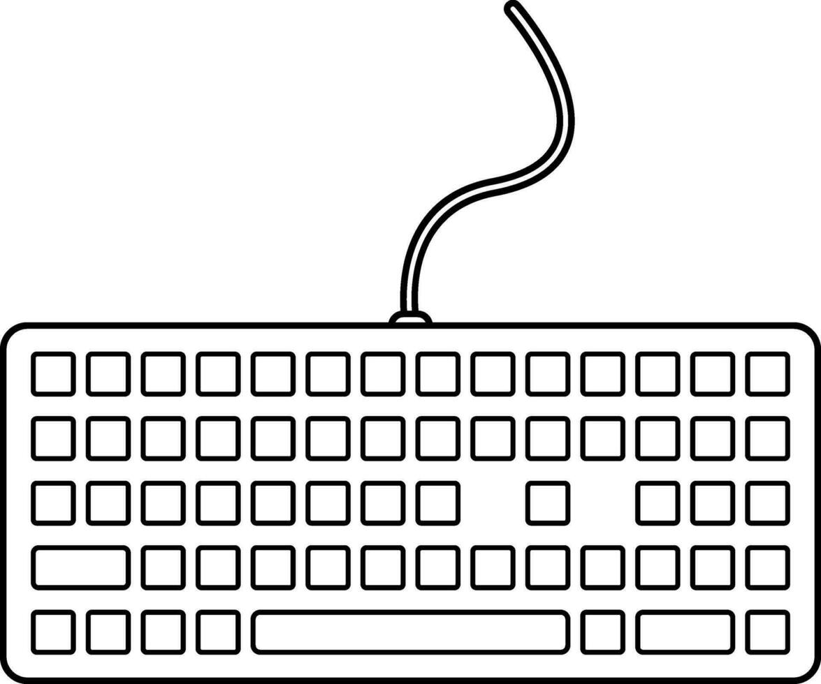 Isolated keyboard in line art illustration. 24907517 Vector Art at Vecteezy