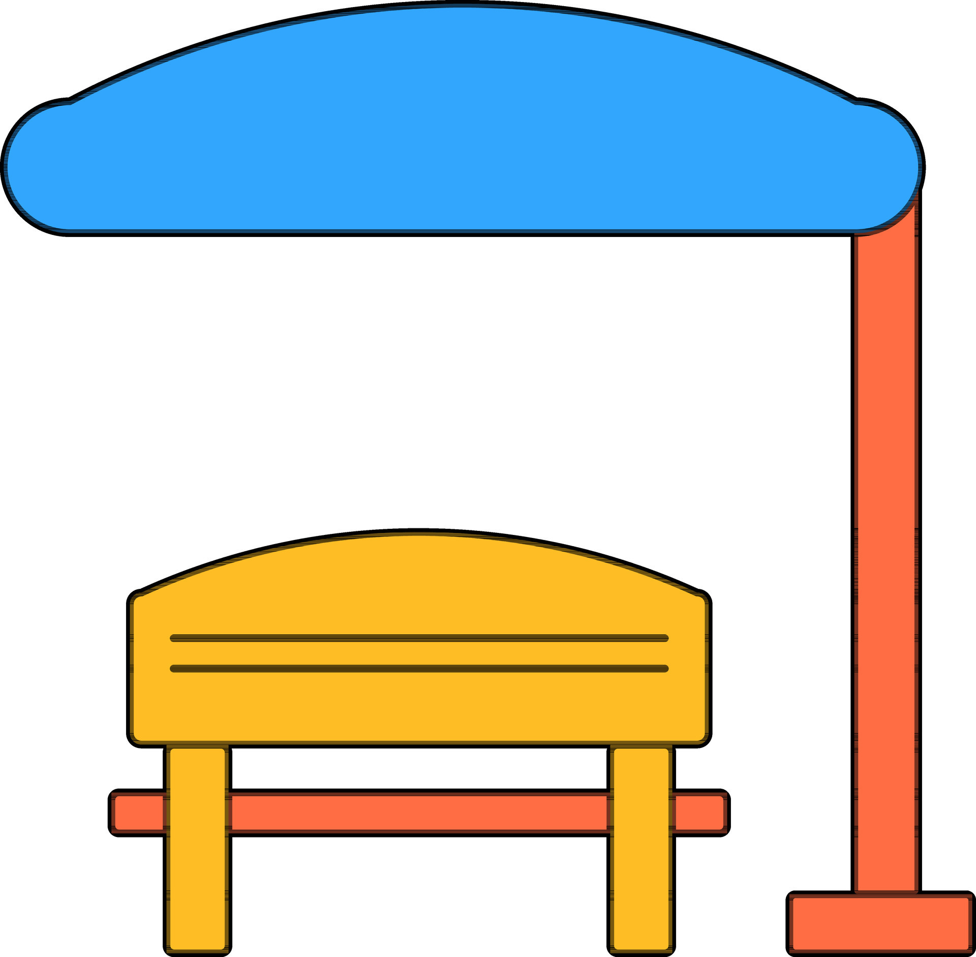 Empty colorful passenger seat. 24908317 Vector Art at Vecteezy