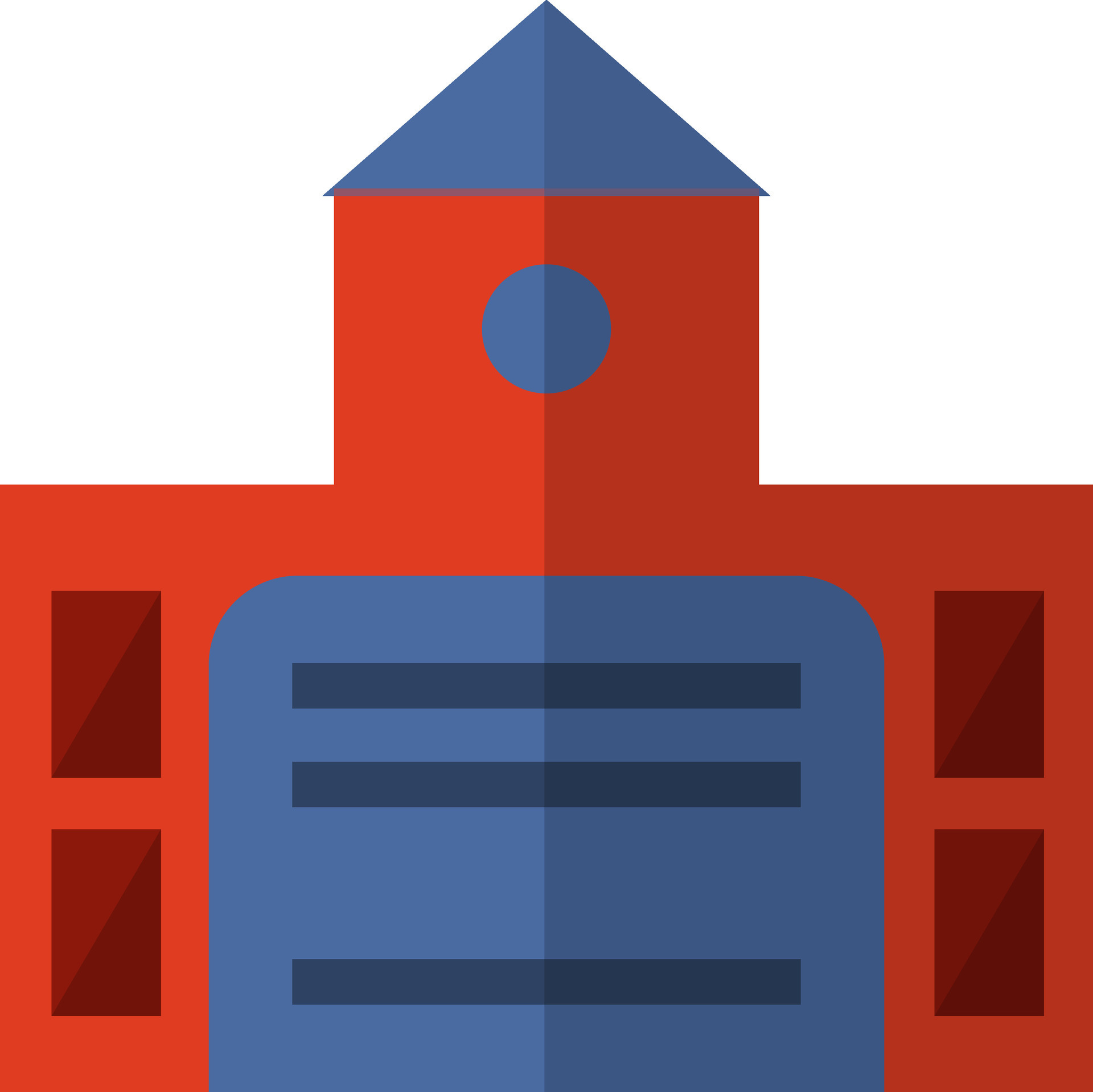 Illustration of fire building in flat style. 24908428 Vector Art at ...