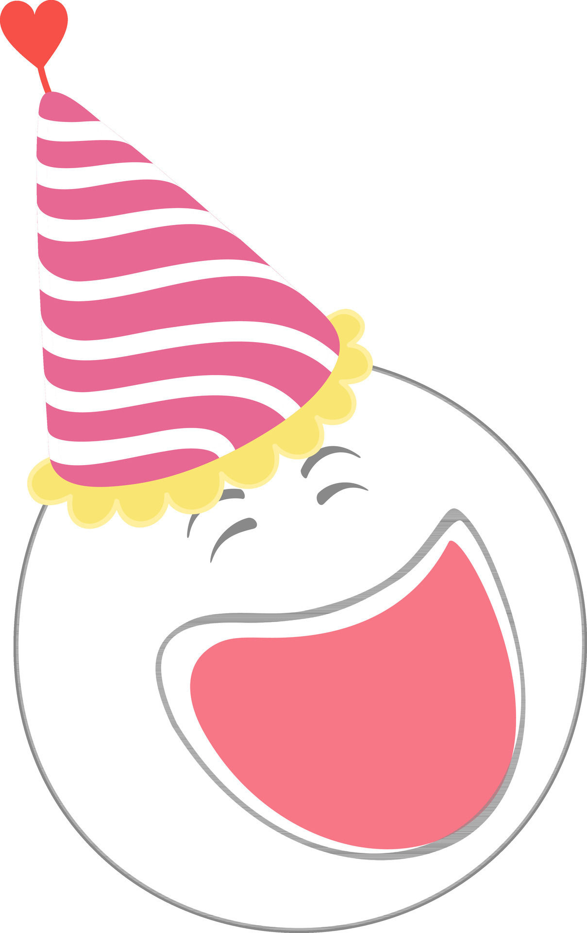 Emoticon face wearing a party hat. 24911186 Vector Art at Vecteezy