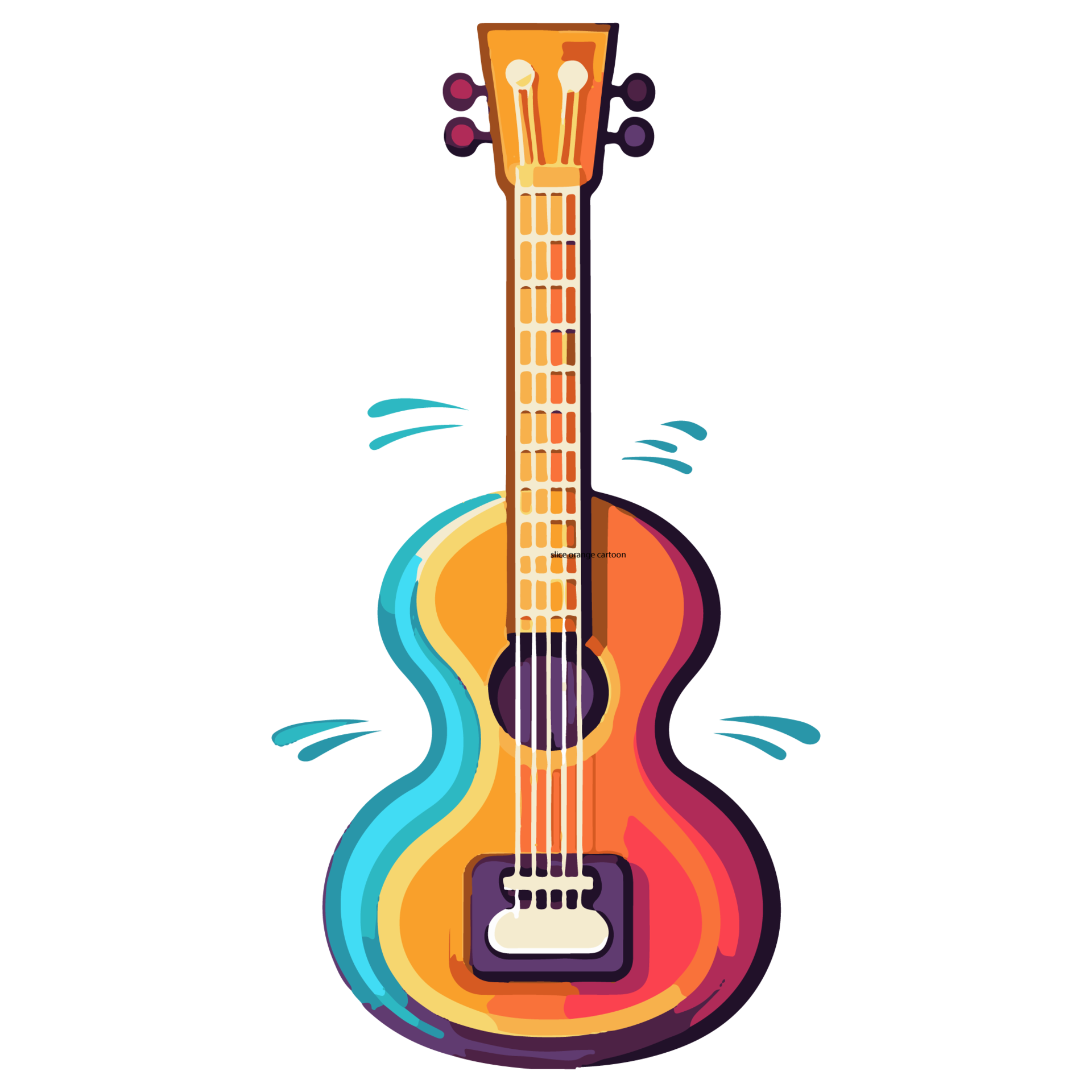 Cartoon Bass Guitar 24912337 Png
