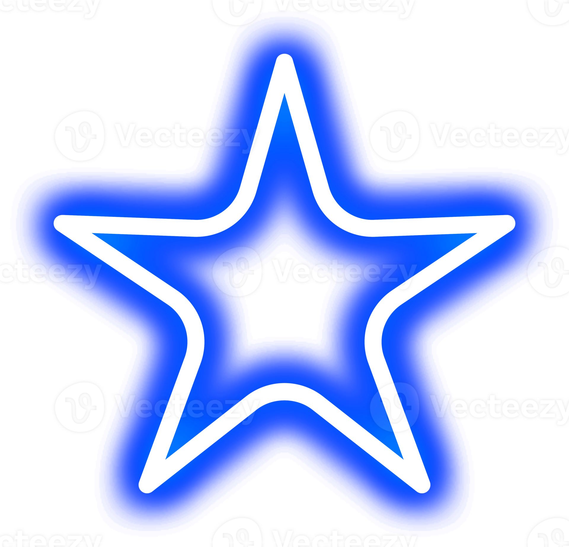 Space Glowing Neon Blue Star 24913042 PNG